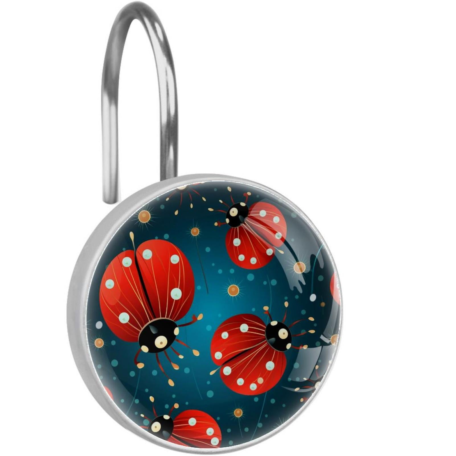 HemaKayy 12 Pcs Decorative Shower Curtain Hooks - Stainless Steel Rings ...