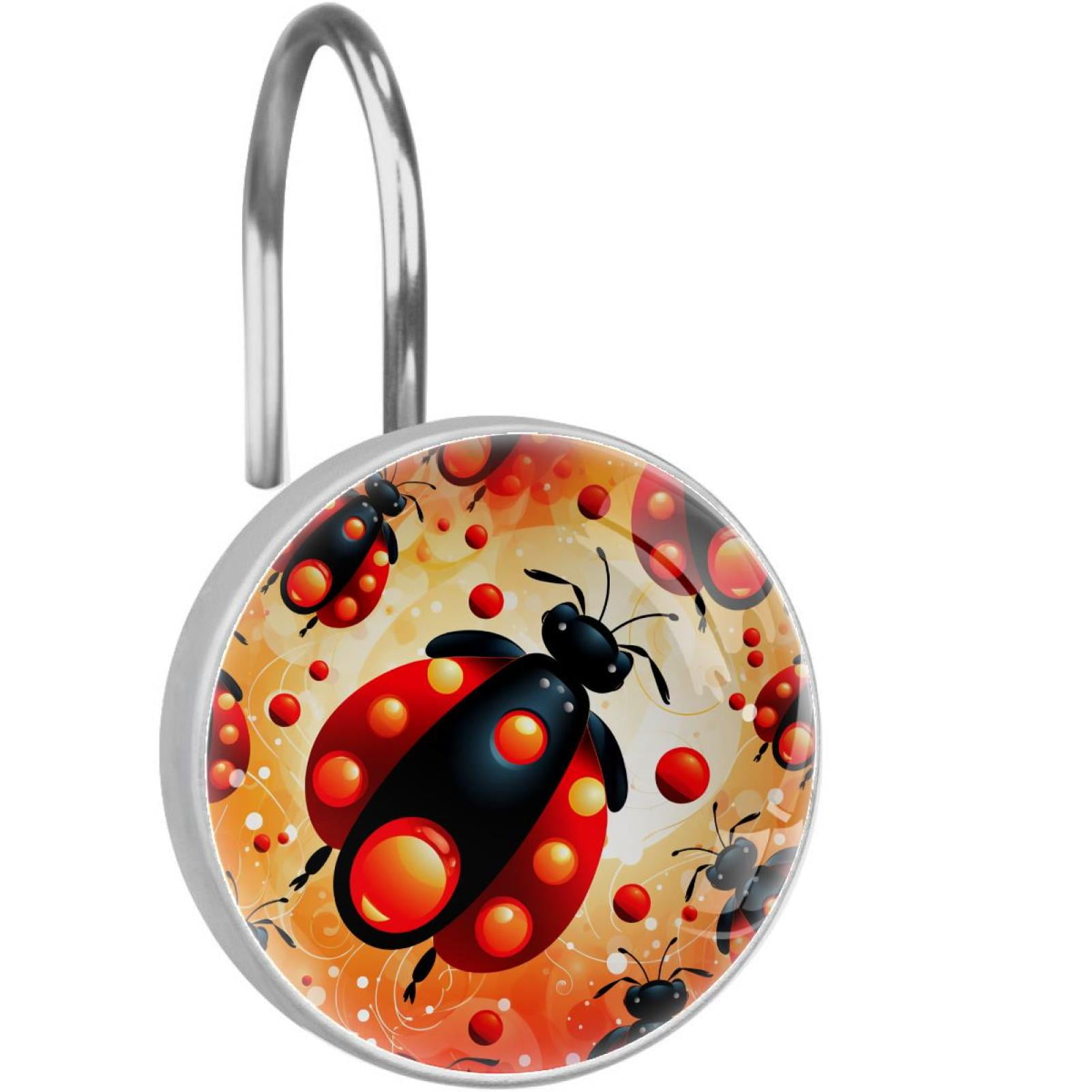 HemaKayy 12 Pcs Decorative Shower Curtain Hooks - Stainless Steel Rings ...