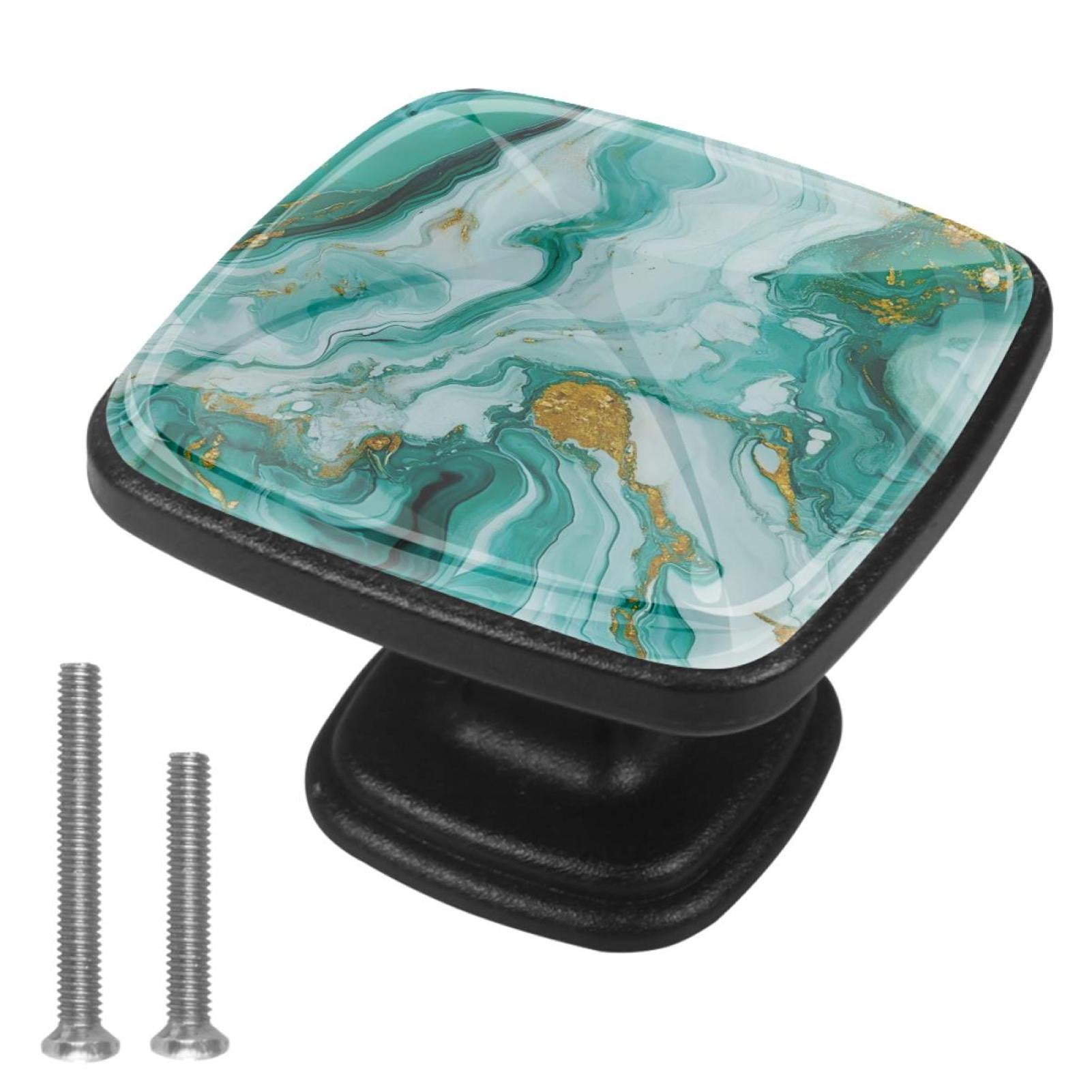 HemaKayy 4 Pack 1.2" Decorative Cabinet Knobs - ABS Glass Dresser Handles - Elegant & Durable ...