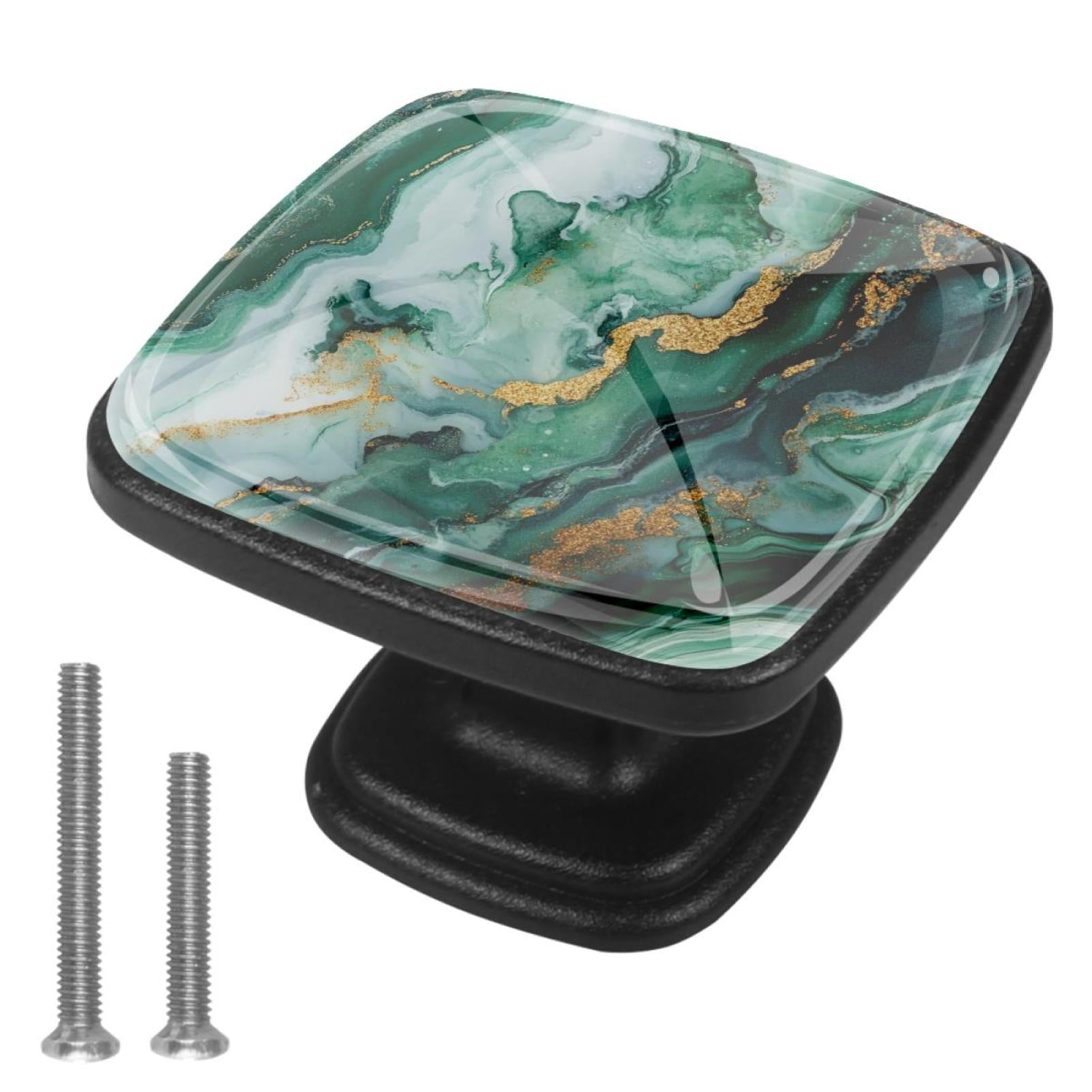 HemaKayy 4 Pack 1.2" Decorative Cabinet Knobs - ABS Glass Dresser Handles - Elegant & Durable ...