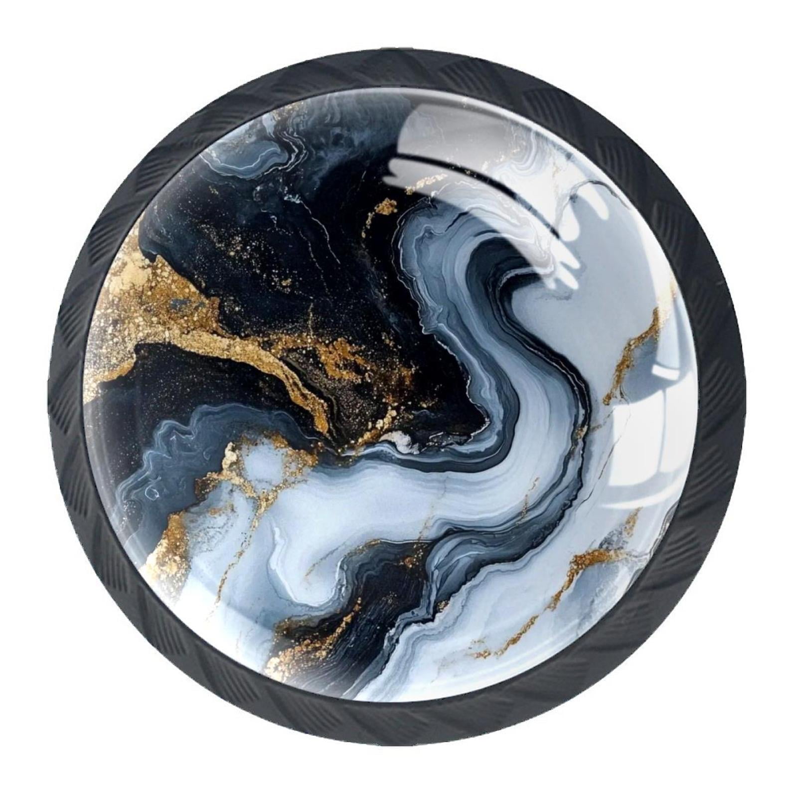 HemaKayy 4 Pack 1.37" Decorative Cabinet Knobs - Elegant, Premium ABS & Glass, Stylish & Durable ...