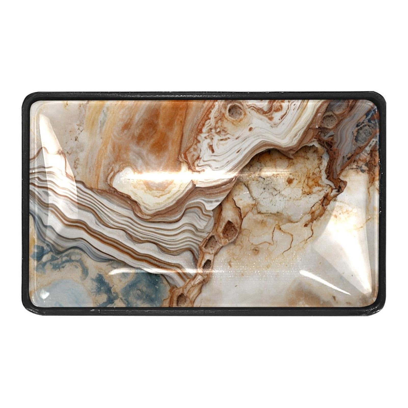 HemaKayy 4 Pack 1.65" Decorative Cabinet Knobs - Themed Drawer Handles, ABS Glass Rectangle ...