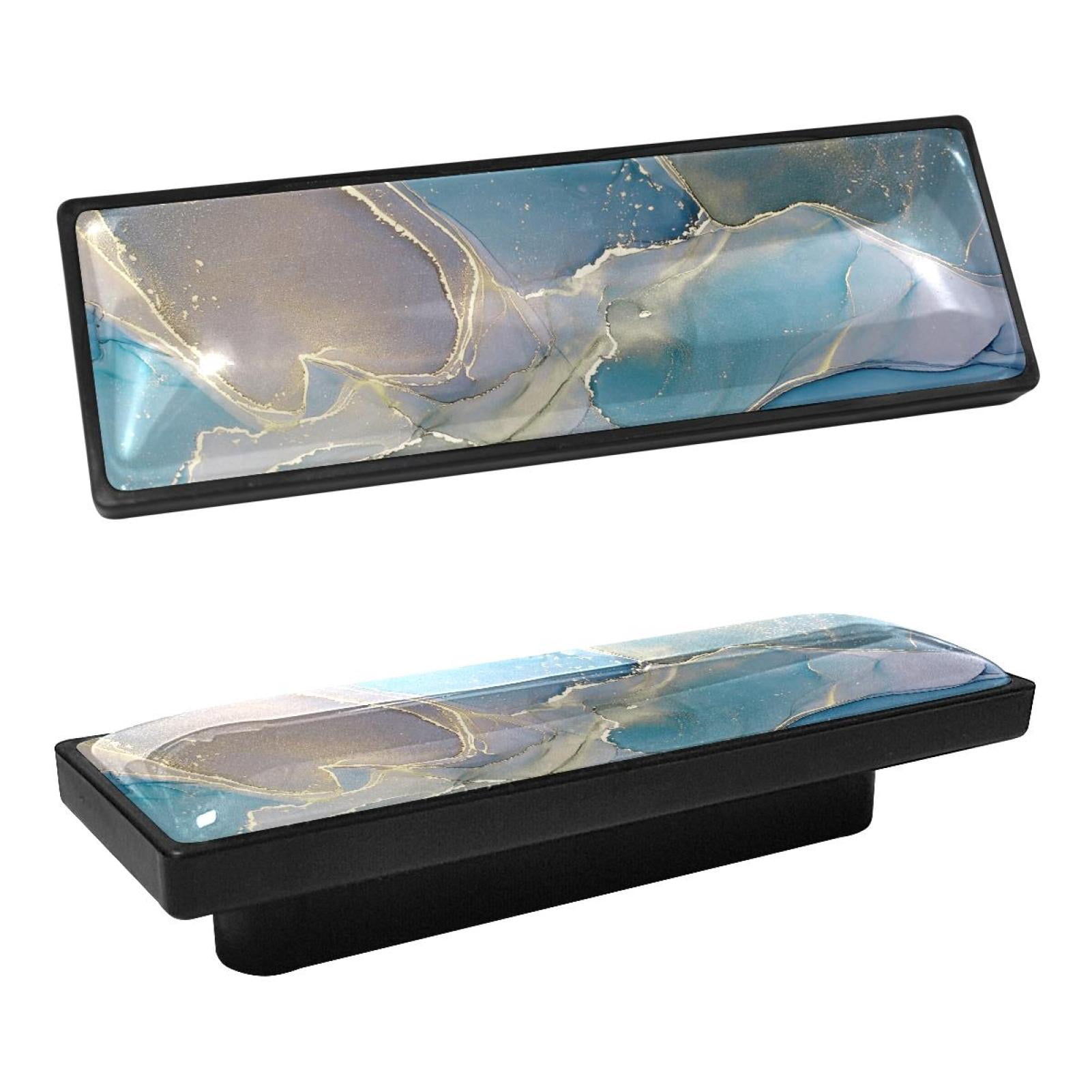 HemaKayy 4 Pack 3.6" Decorative Cabinet Knobs - ABS Glass Rectangle ...