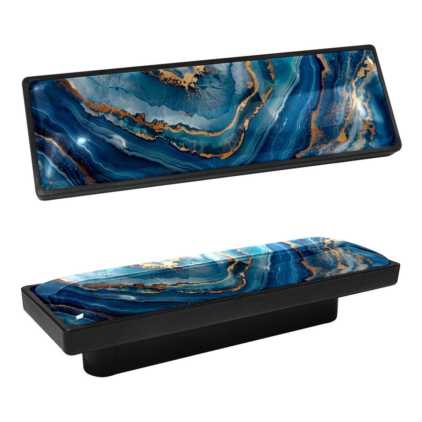 HemaKayy 4 Pack 3.6" Decorative Cabinet Knobs - ABS Glass Rectangle ...