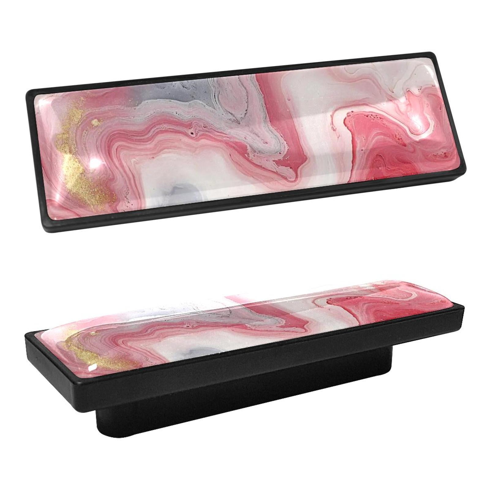 HemaKayy 4 Pack 3.6" Decorative Cabinet Knobs - ABS Glass Rectangle ...