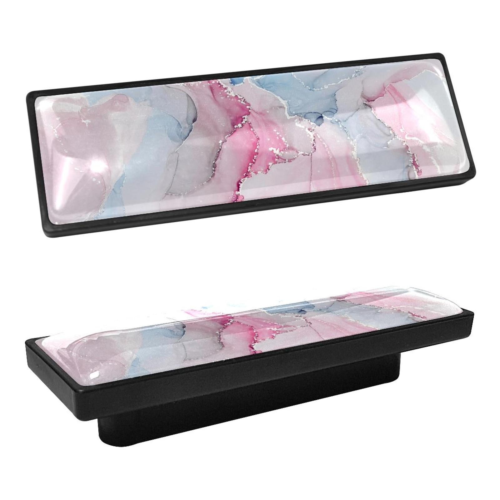 HemaKayy 4 Pack 3.6" Decorative Cabinet Knobs - ABS Glass Rectangle ...