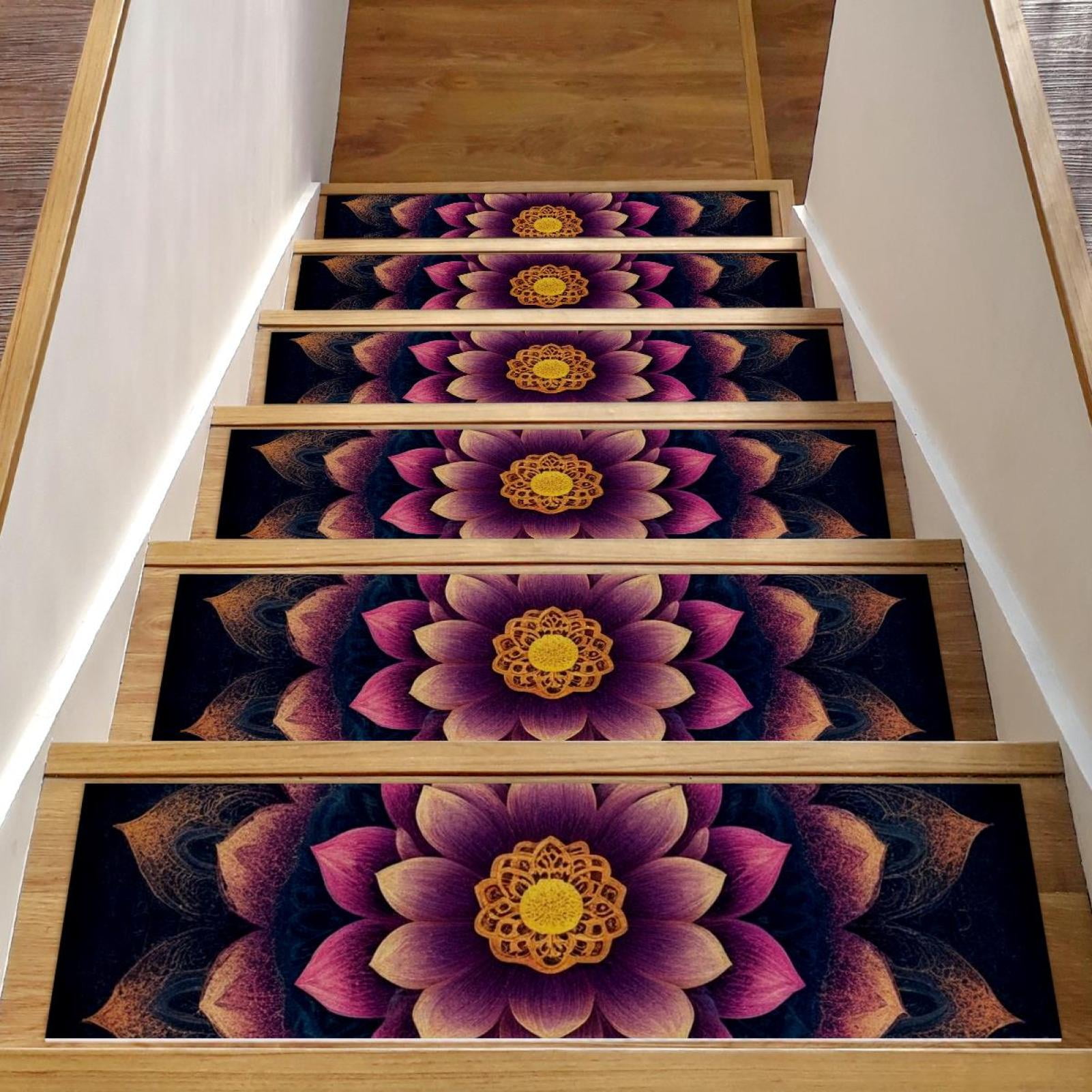 HemaKeyy 15 PC Stair Threads for Wooden Steps 8”x30” Washable Carpet ...