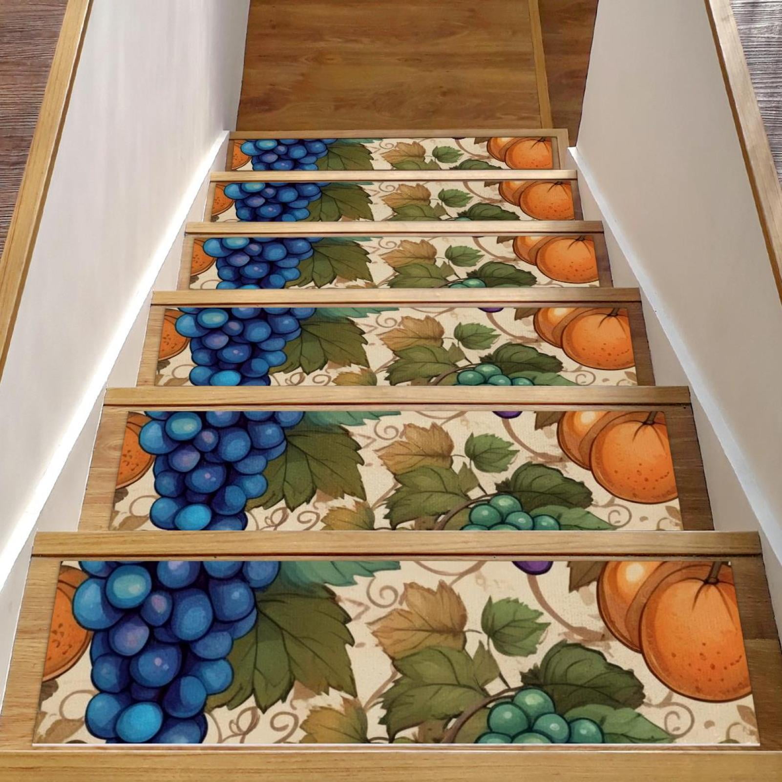 HemaKeyy 15 PC Stair Threads for Wooden Steps 8”x30” Washable Carpet ...