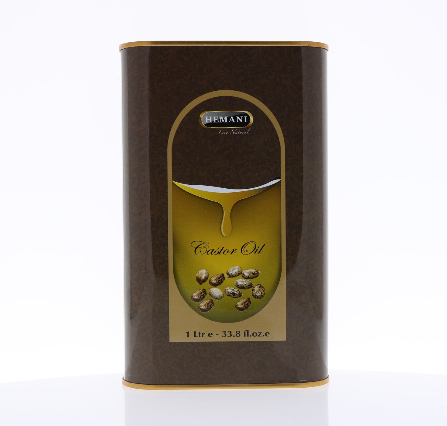 Hemani 100% Natural Castor Oil - Cold Pressed - 1 Liter (1000ml ...