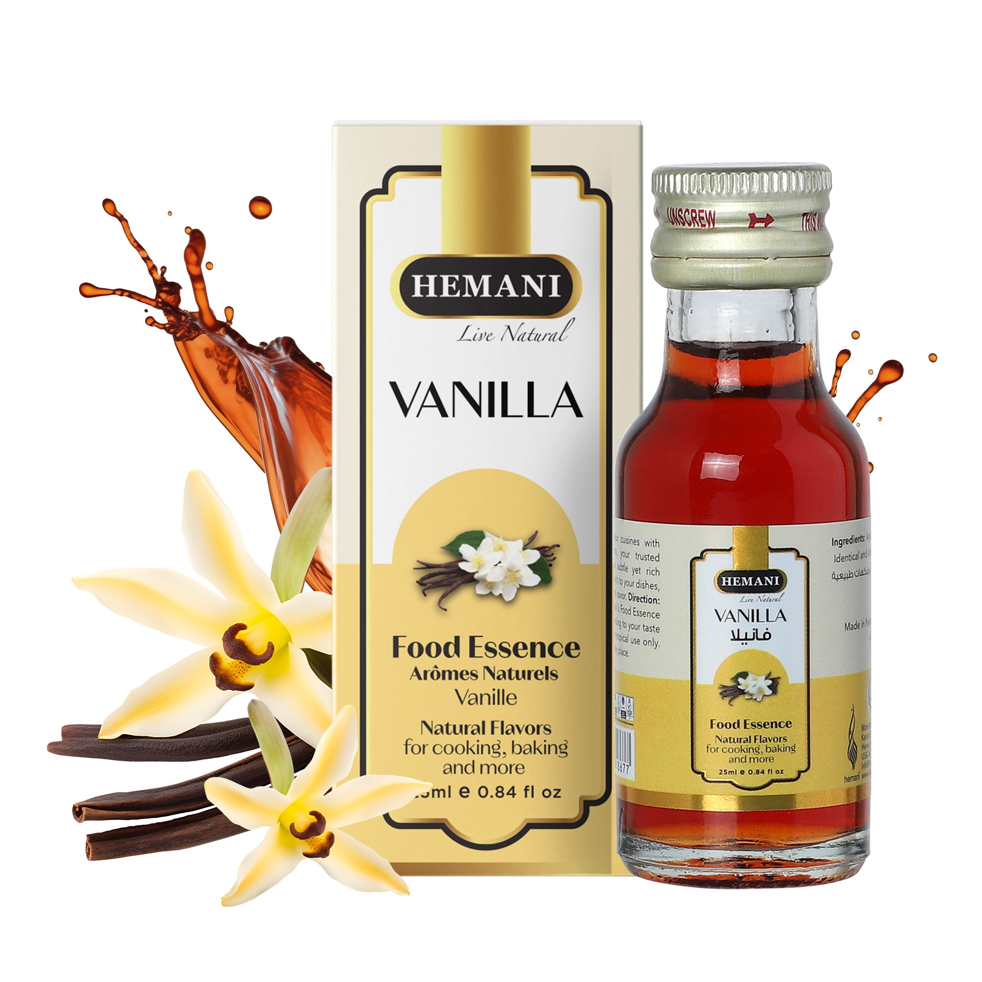 Hemani Vanilla Food Essence 25 ml Halal - Concentrated Vanilla Extract ...
