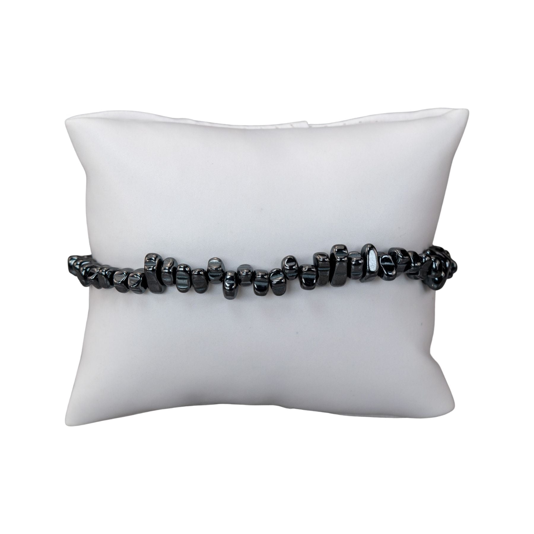 Hematite Crystal Chip Stretch Bracelet Genuine Stone - Walmart.com