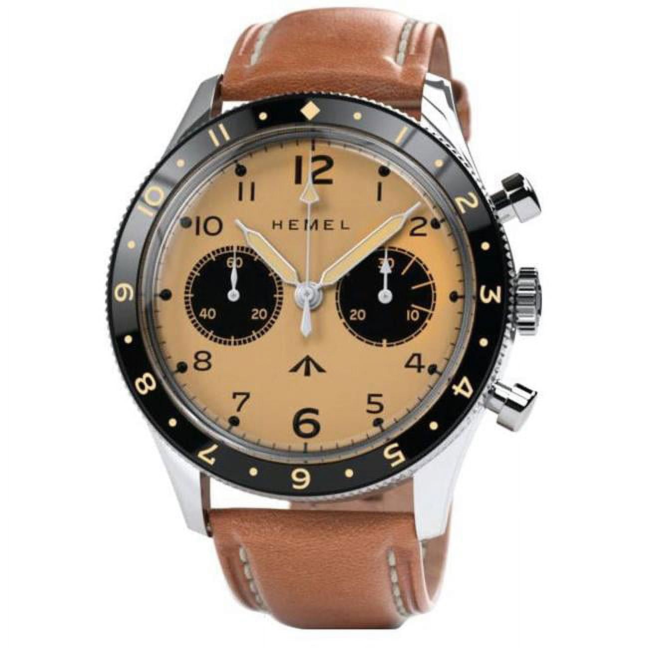 Hemel Airfoil Ceramic Bezel Ivory Full Lume C3 Dial Mechanical 100M Men ...