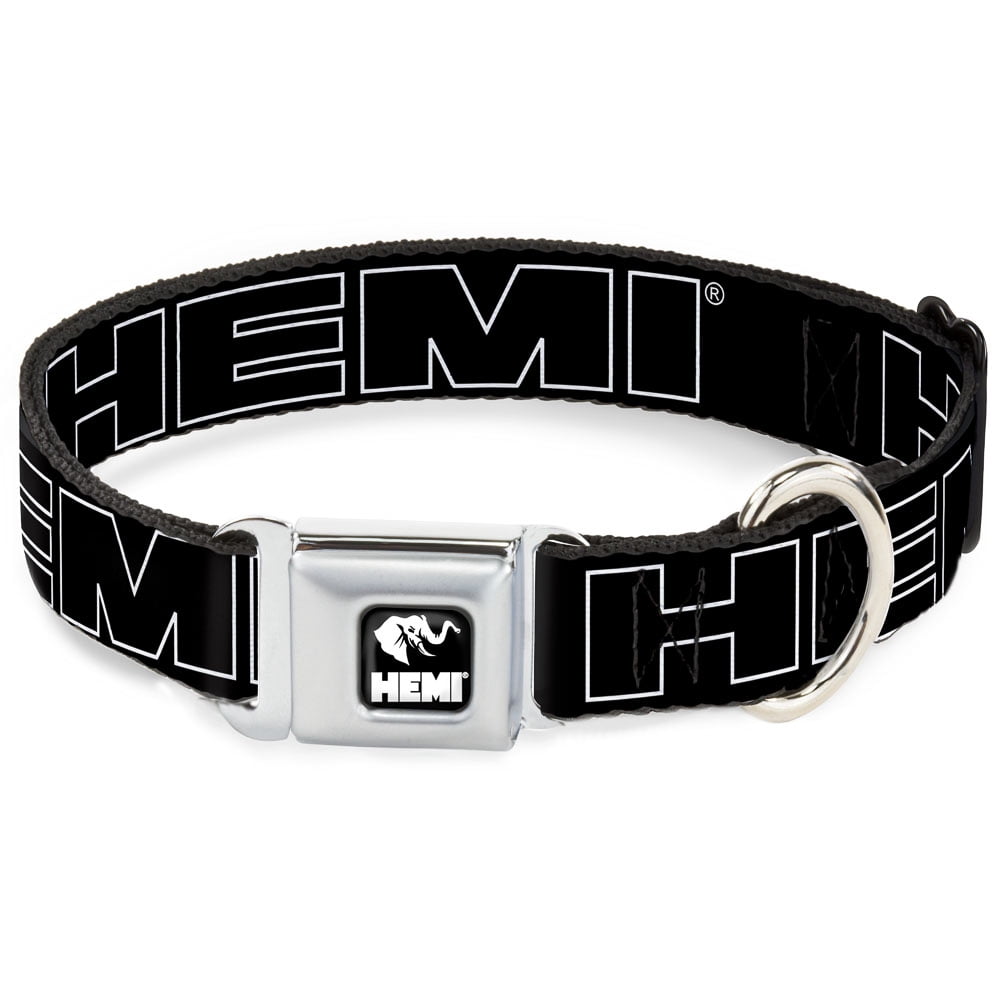 Hemi Pet Collar, Dog Collar Metal Seatbelt Buckle, Hemi Bold Outline ...