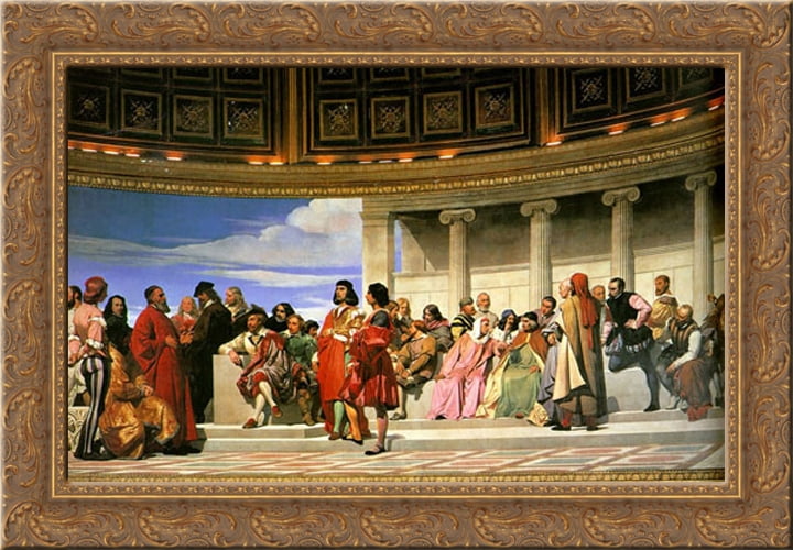 Hemicycle of the Ecole des Beaux'Arts 24x18 Gold Ornate Wood Framed ...