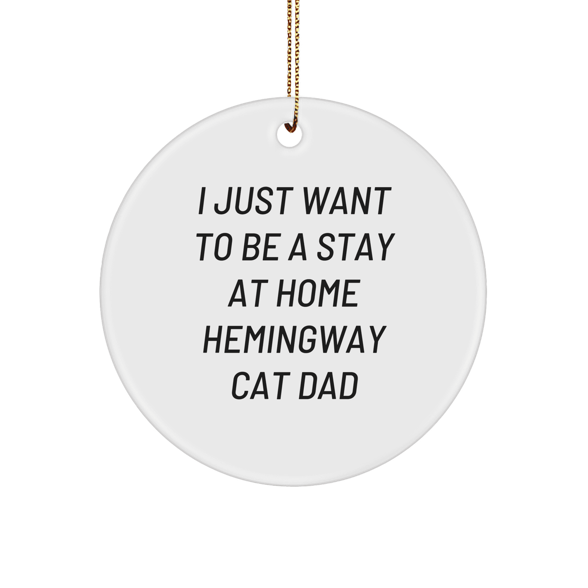 Hemingway Cat Gifts for Men from Friends - I Just Want To Be A Stay At ...