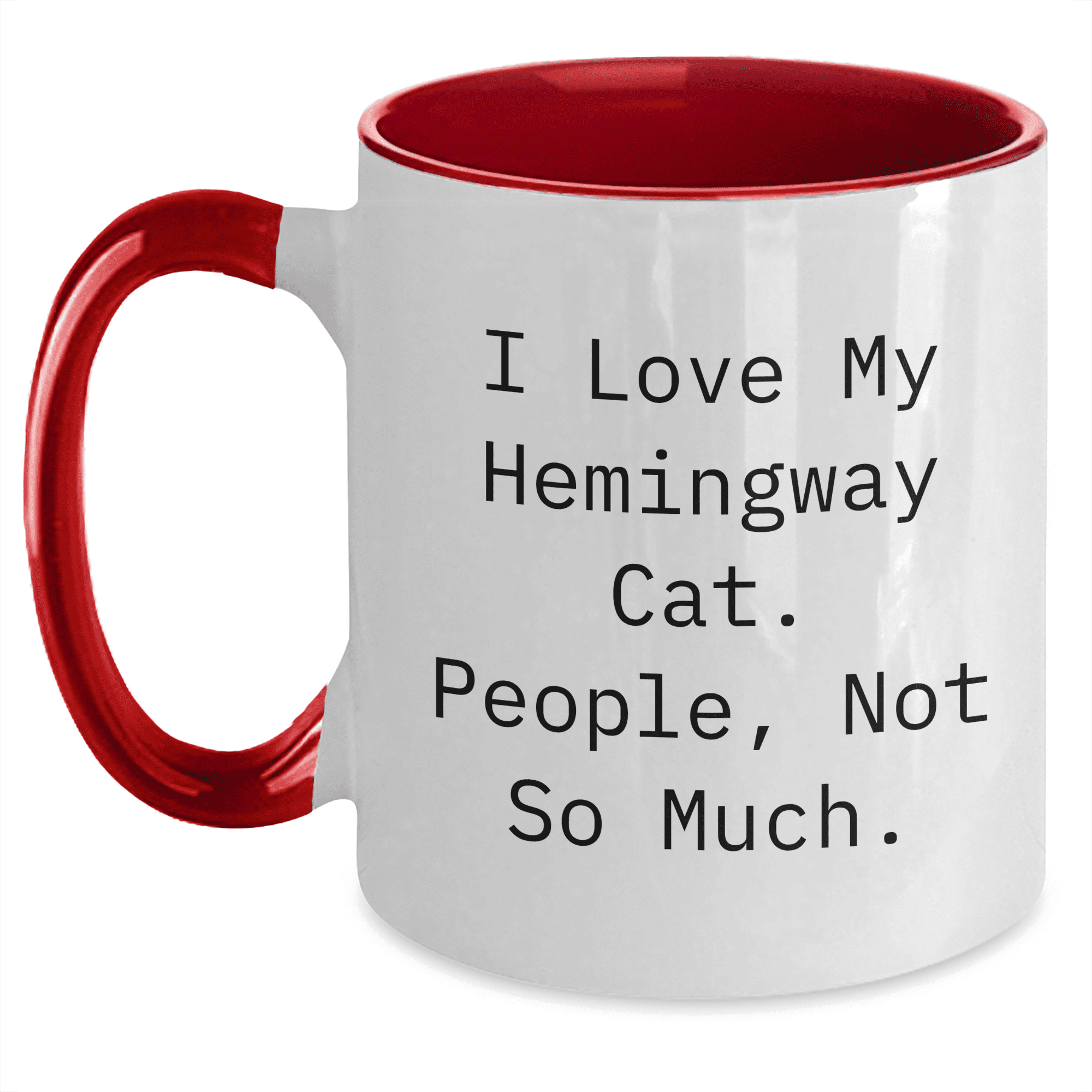 Hemingway Cat Lovers Gifts, Funny Two Tone Coffee Mug for Father's Day ...