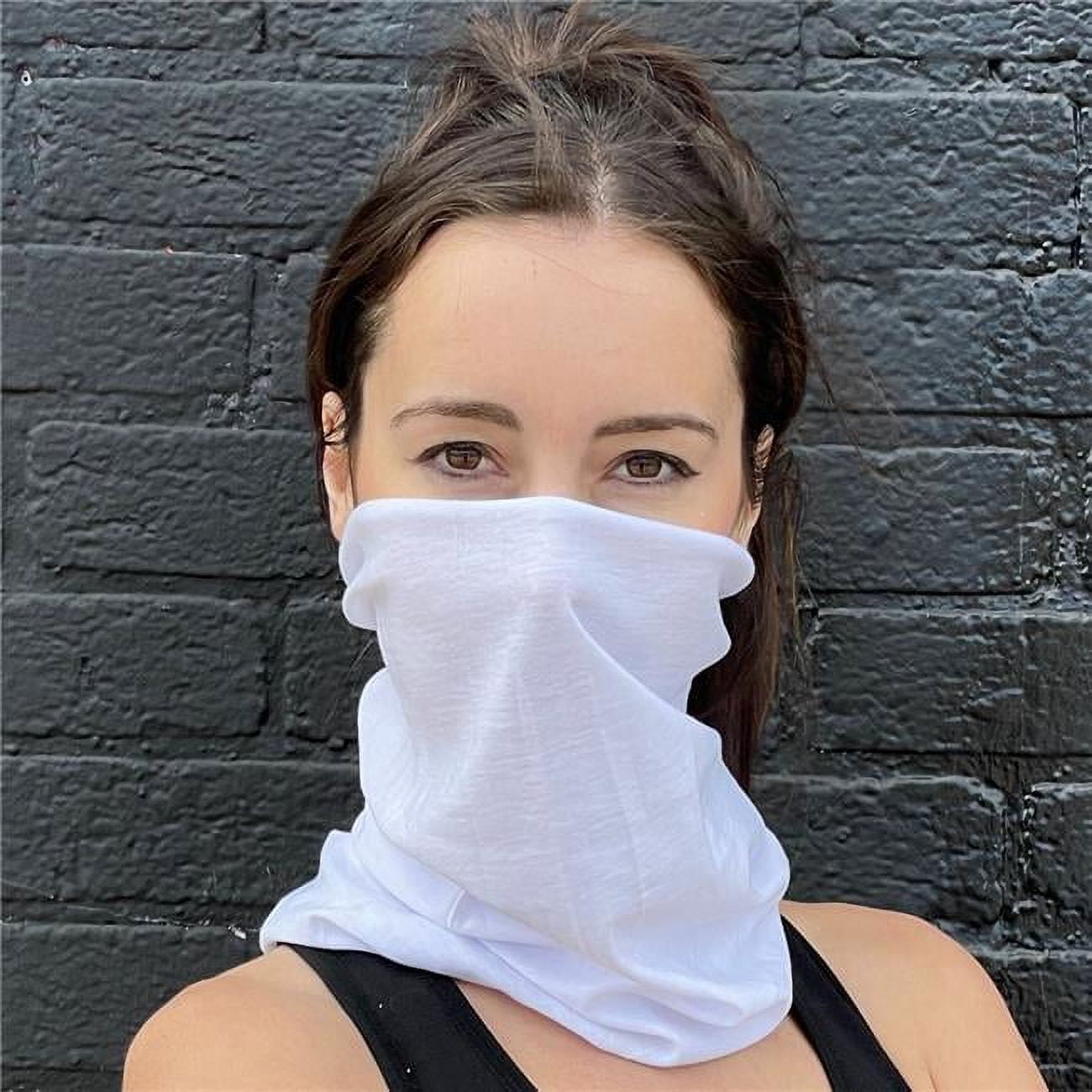 Hemless Neck Gaiter for Outdoor Activities, White - Walmart.com
