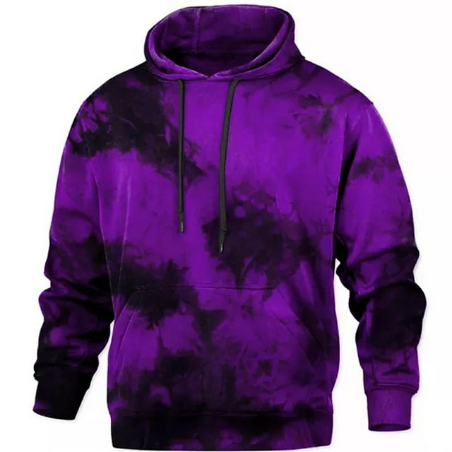 Hemlock Purple Hoodies for Men Graphic Casual Pullover, Men's Fall Long ...