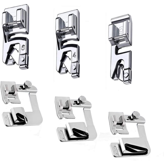 Hemming Foot Kit 6Pcs Hemmer Foot Sewing Machine Presser Foot Hemmer ...