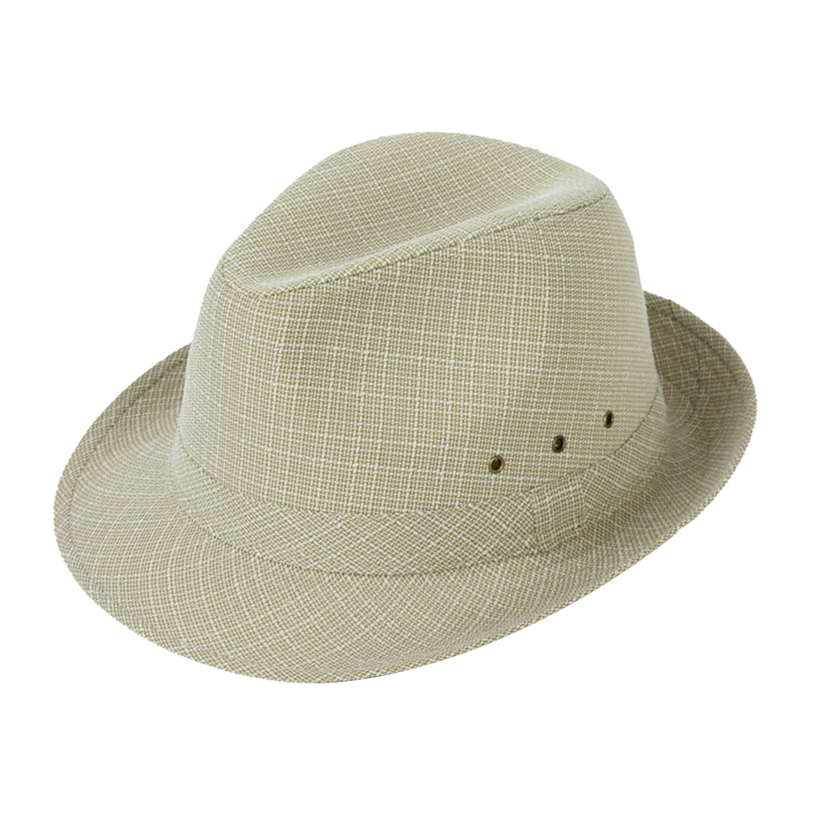 Hemming Wide Brim Breathable Holes Folding Jazz Hat Mid-aged Men ...