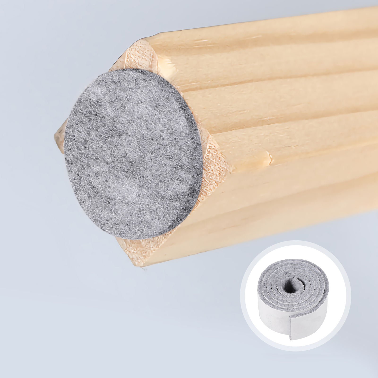 Hemobllo Felt Pad for Furniture Grey Synthetic Material 1 Roll 39.4x2x0 ...