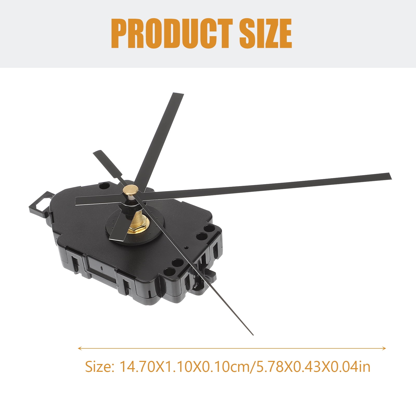 Hemobllo Clock Motors Wall Clock Movement Black 1 Set Metal 5.8X0.4In ...