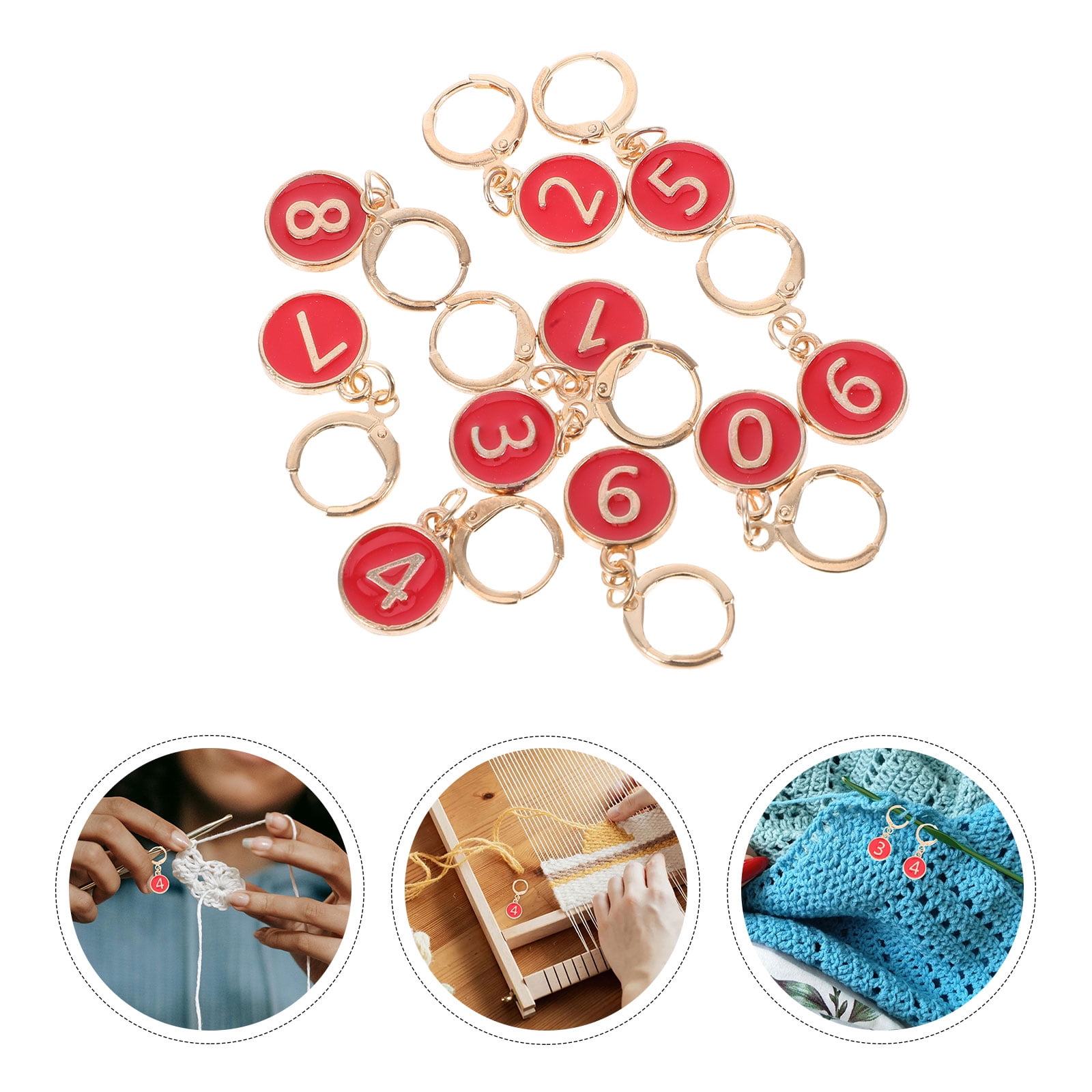 Hemobllo Knitting Stitch Counter Row Counters Red Alloy 1 Set - Walmart.com