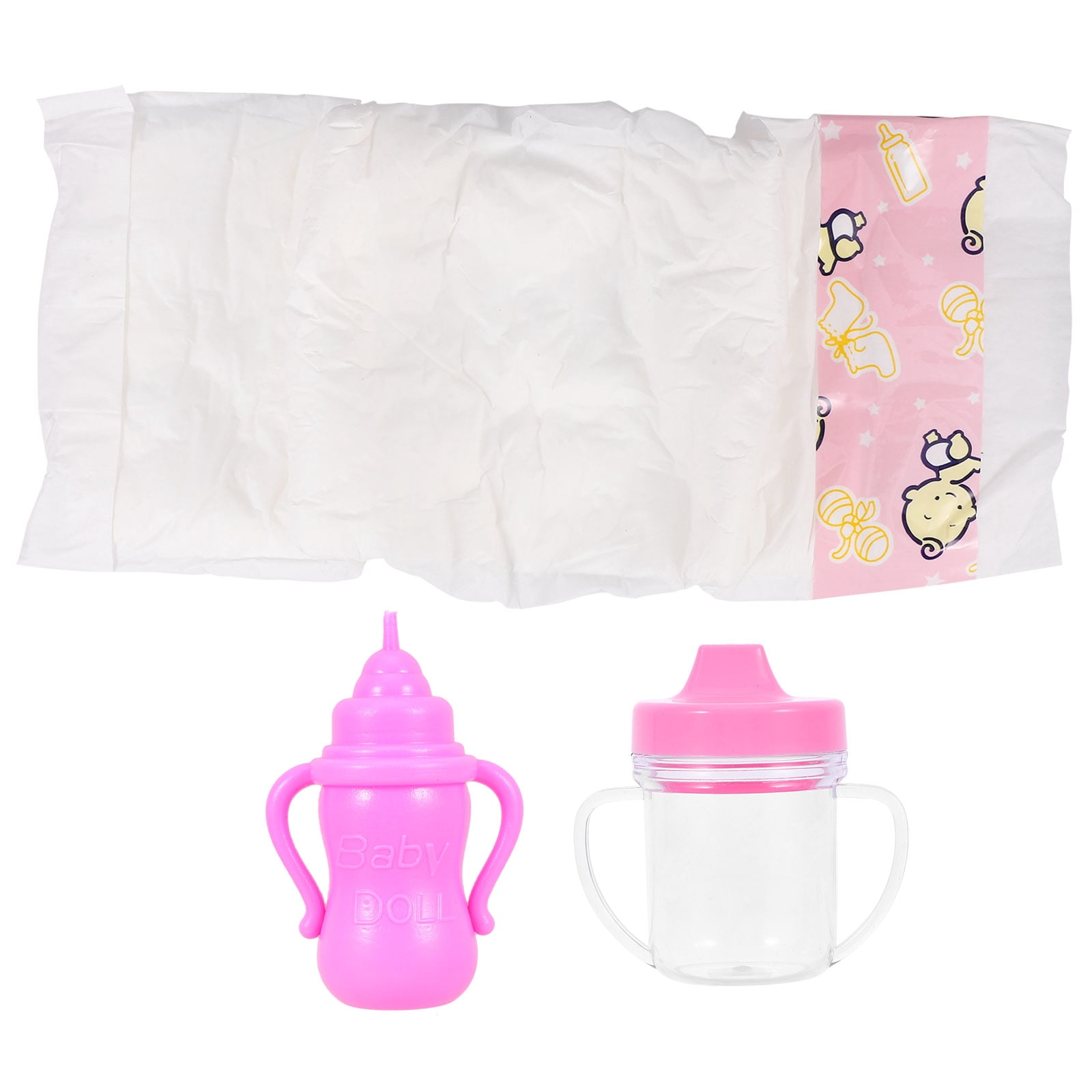 Hemobllo 1 Set of Small Feed Bottle Doll Diaper Transparent for Hand ...