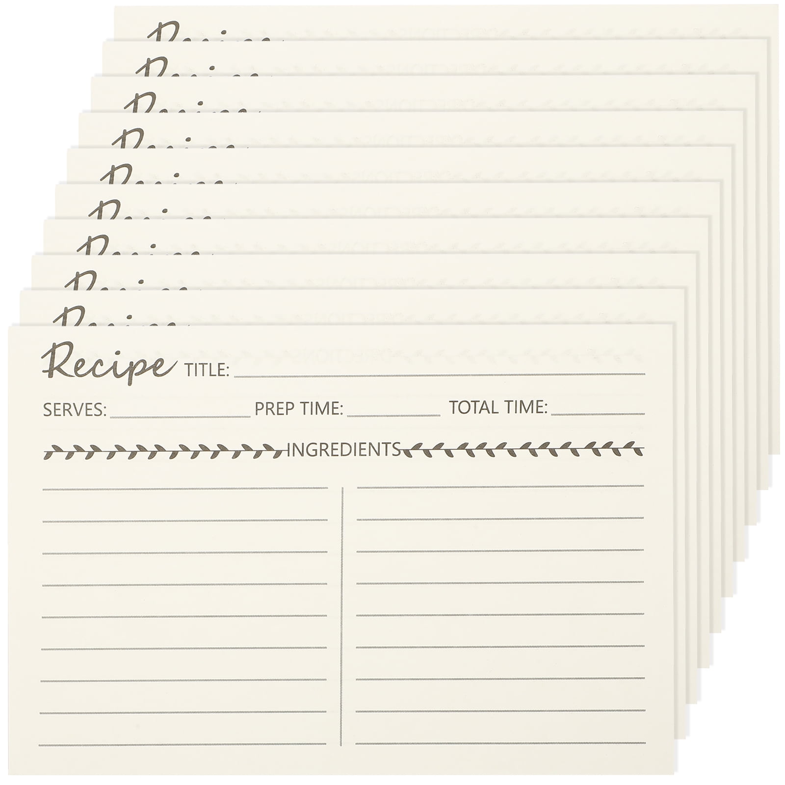 Hemobllo Blank Recipe Cards Assorted Color Kraft Paper 10Pcs 6.0X4.1X0 ...