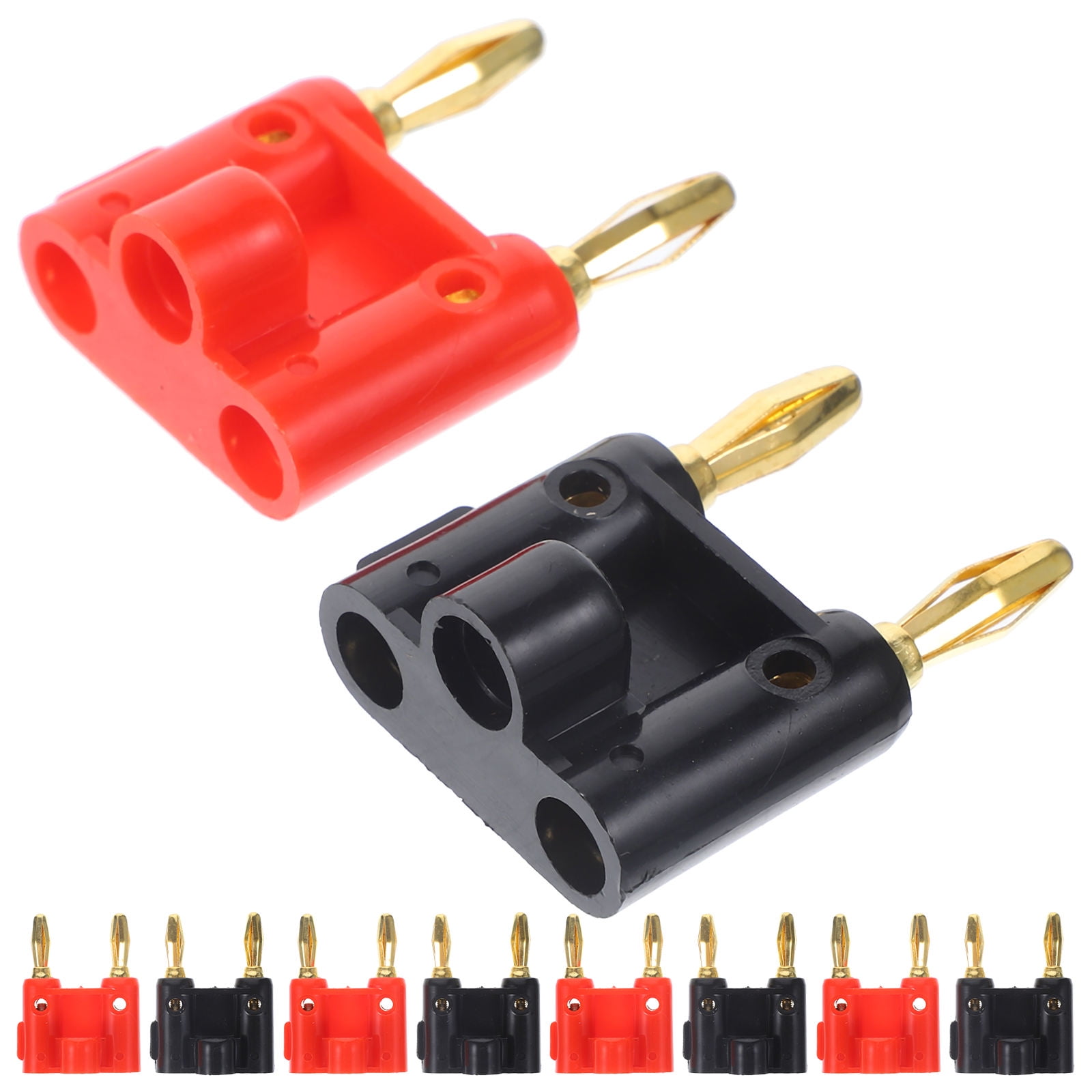 Hemobllo 10Pcs Stackable Banana Plug Adapter Assorted Color for Sound ...