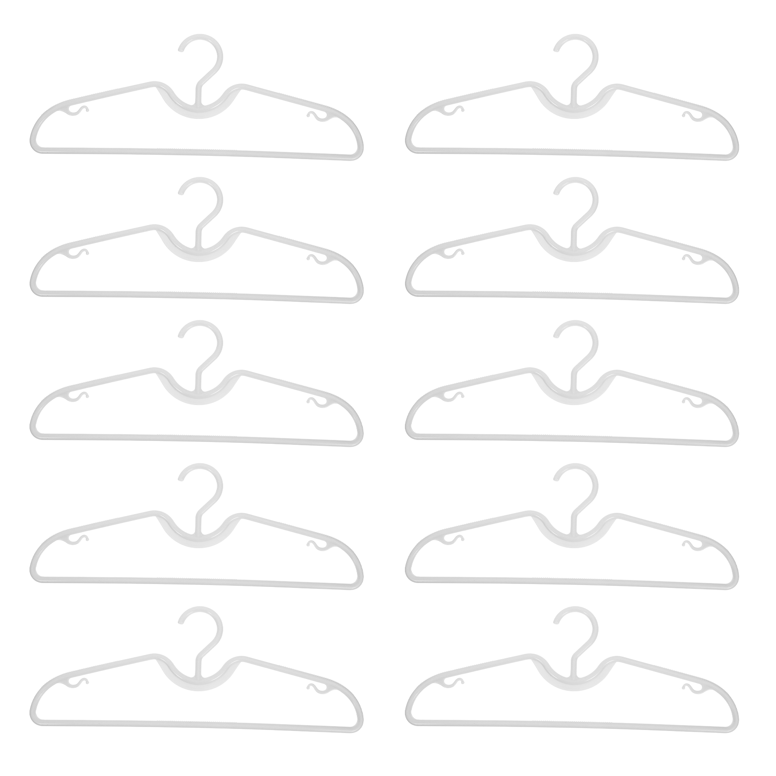 Hemobllo 10Pcs Space Saving Plastic Short Neck Hangers for Shirts and ...