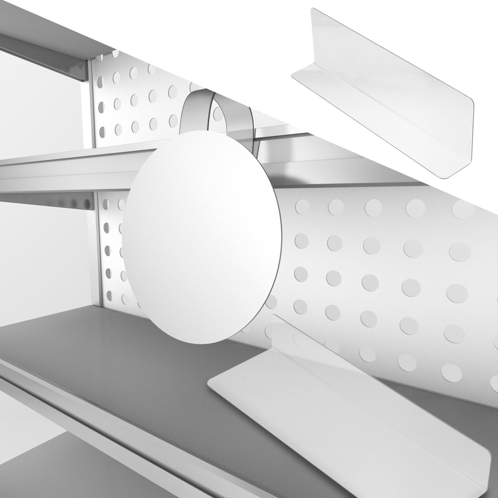 Hemobllo Shelf Dividers Transparent 15Pcs 7.9In L Shaped Plastic ...