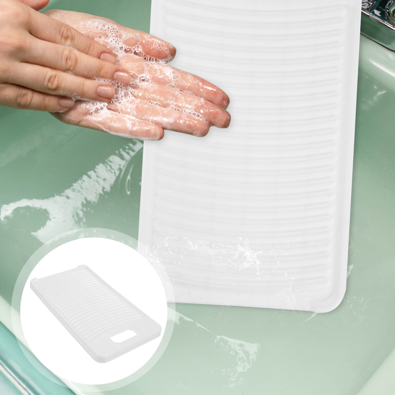Hemobllo Plastic Mini Washboard Set for Hand Washing Clothes Portable ...