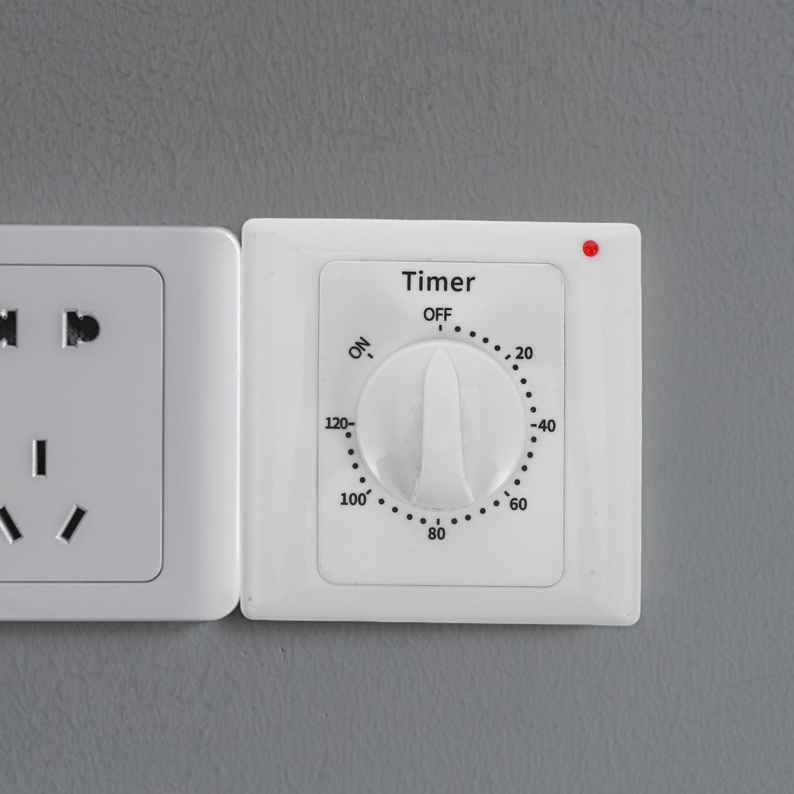 Hemobllo 1Pcs Timer Switch Countdown Timer for Lights with On Off Scheduling Square White 8.6x8 ...