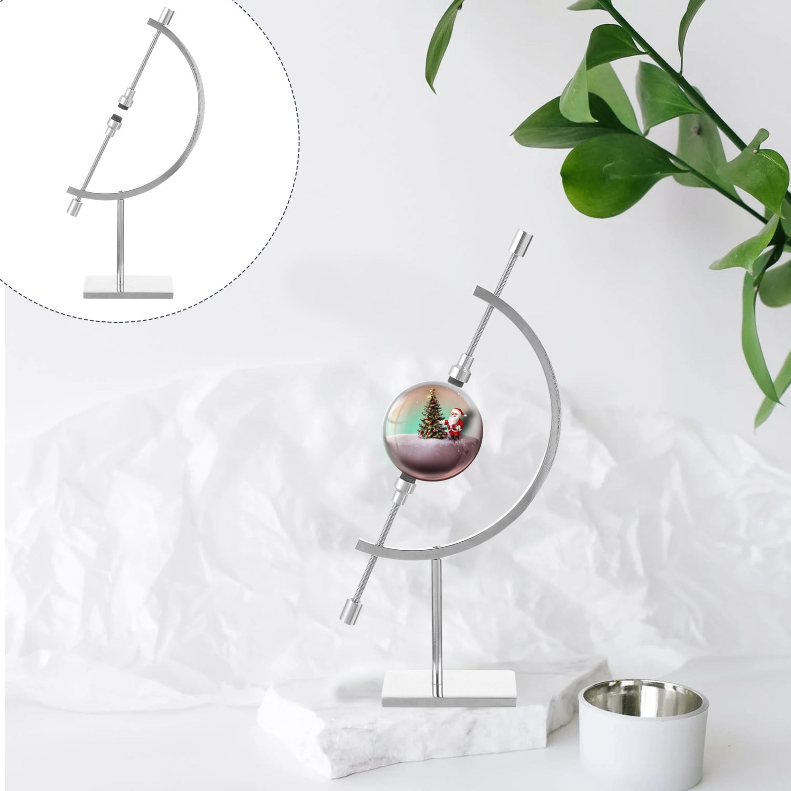 Hemobllo Adjustable Stainless Steel Sphere Stand for Crystal Display ...