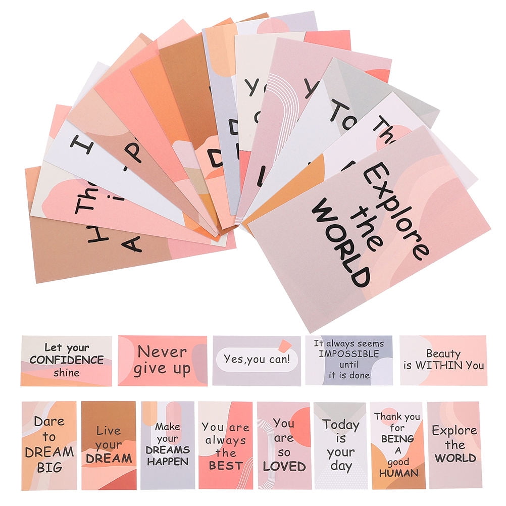 Hemobllo 2 Sets Encouragement Quote Card Copper Plate Paper Small Card ...