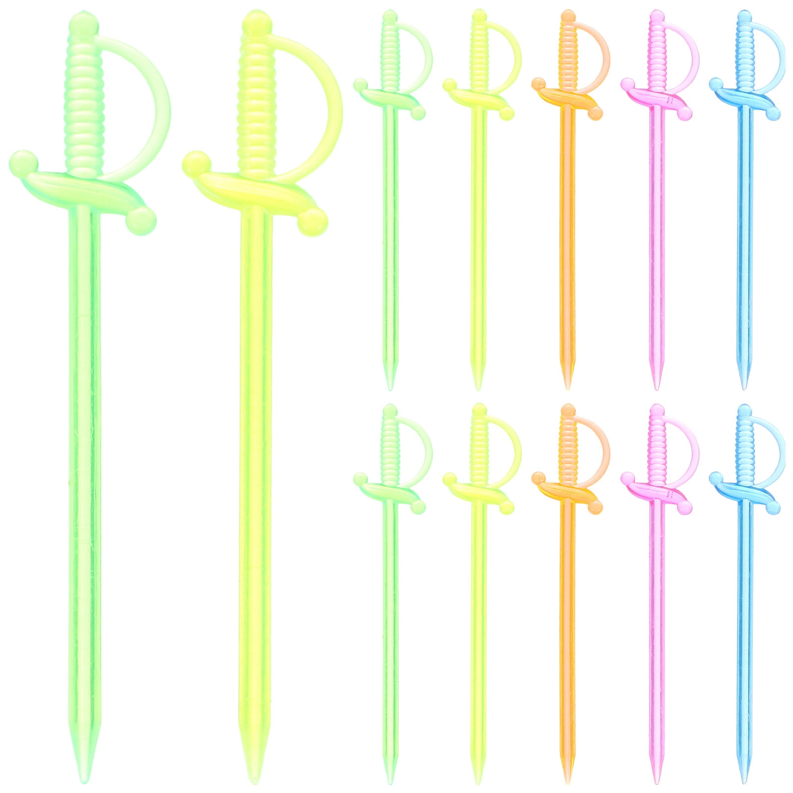 Hemobllo Cocktail Sword Picks Assorted Color 200Pack 3.15X0.59X0.08In ...