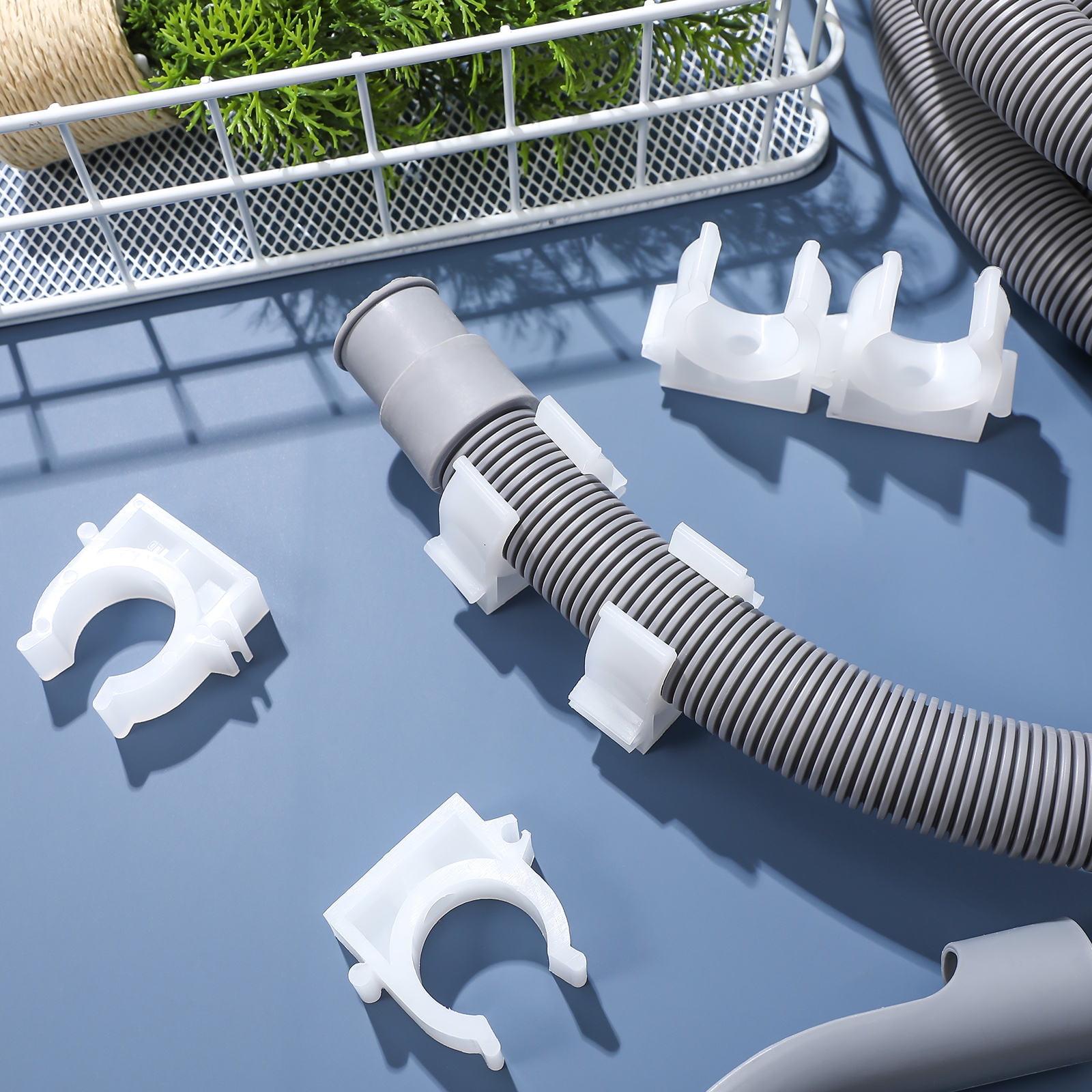 Hemobllo 25Pcs White PVC Pipe Tube Clamps Secure Support for Water and ...