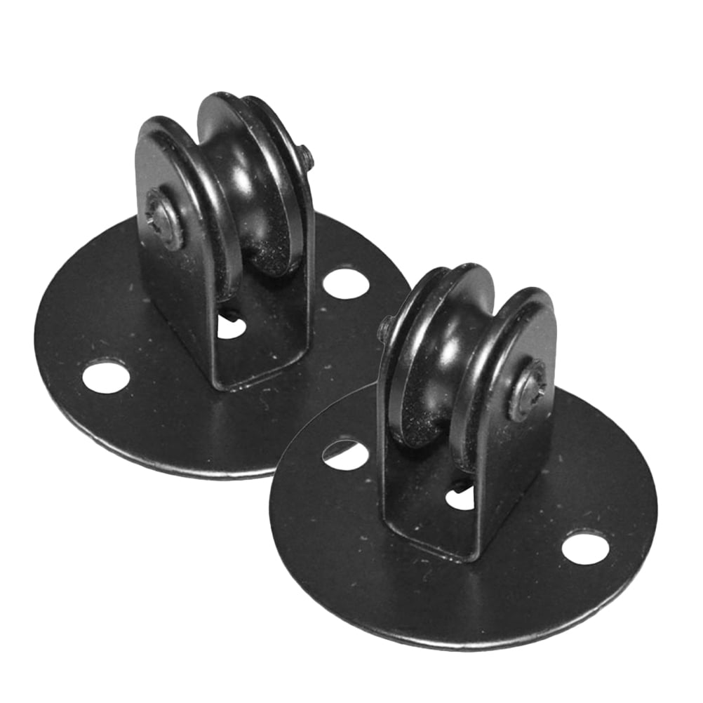 Hemobllo 2Set Black Iron Ceiling Mount Pulleys For Interior Decoration ...