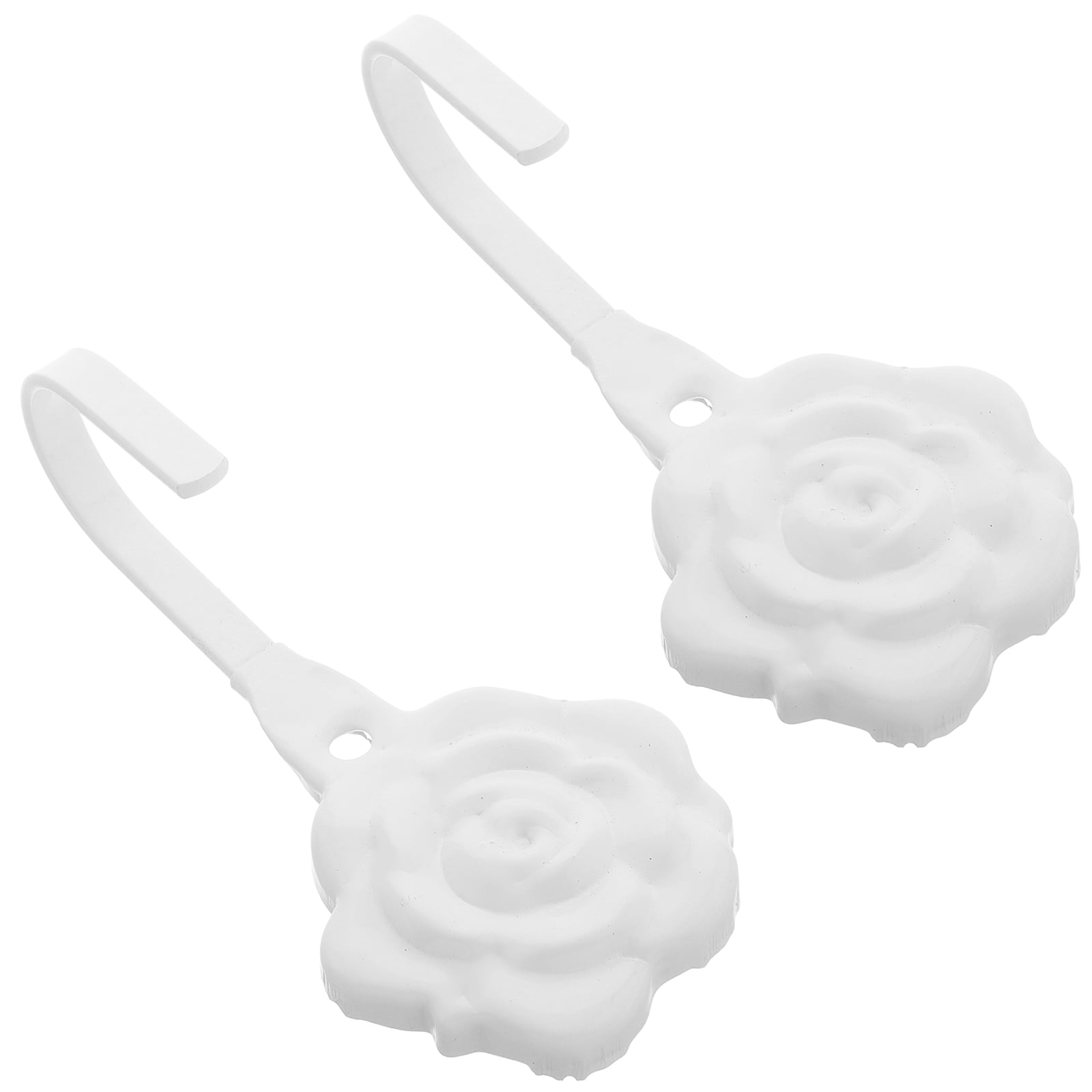 Hemobllo 2pcs Flower Scarf Hooks White Iron Decorative Entryway Hanger ...