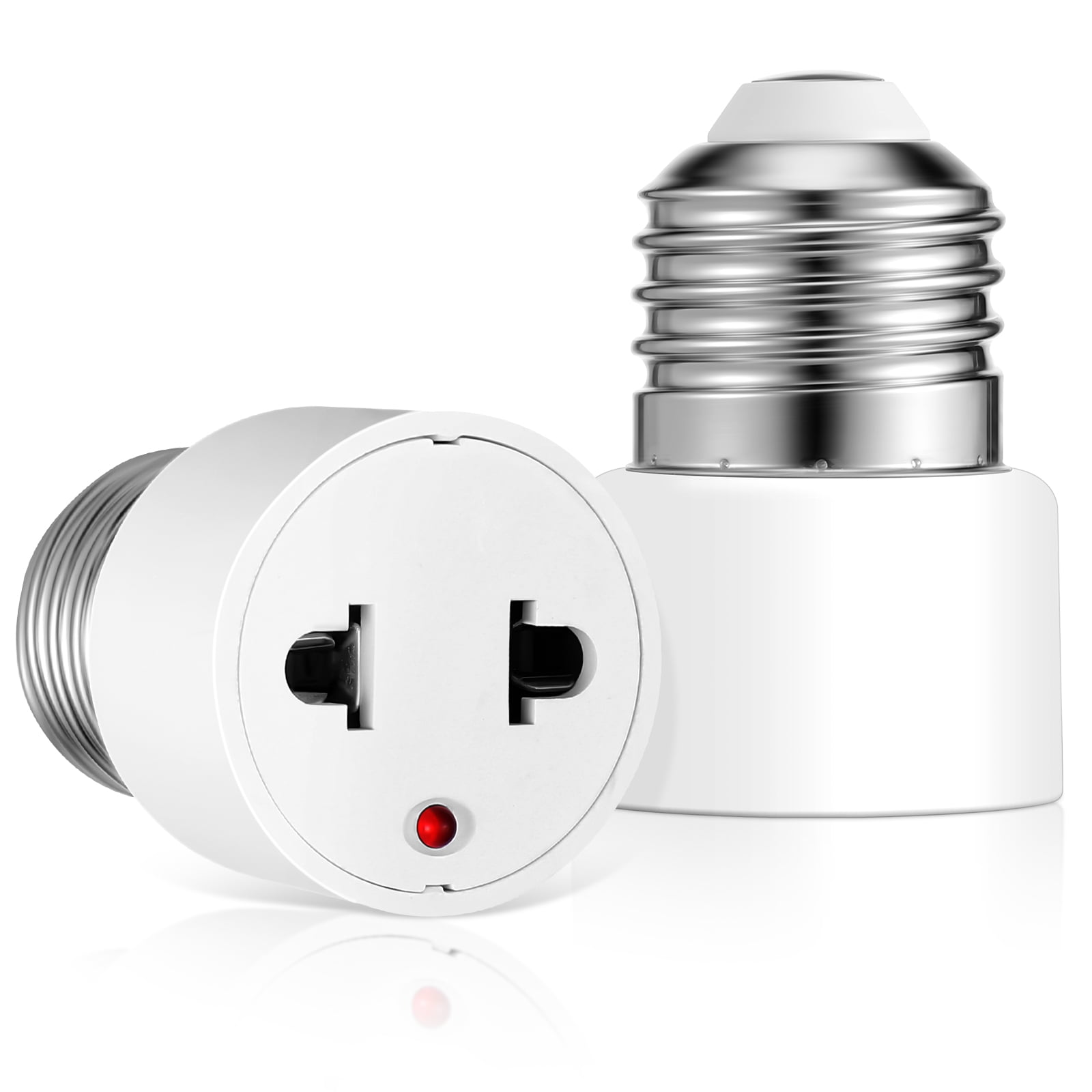 Hemobllo 2pcs Light Socket to Plug Adapter E27 Socket to 2-prong Light ...