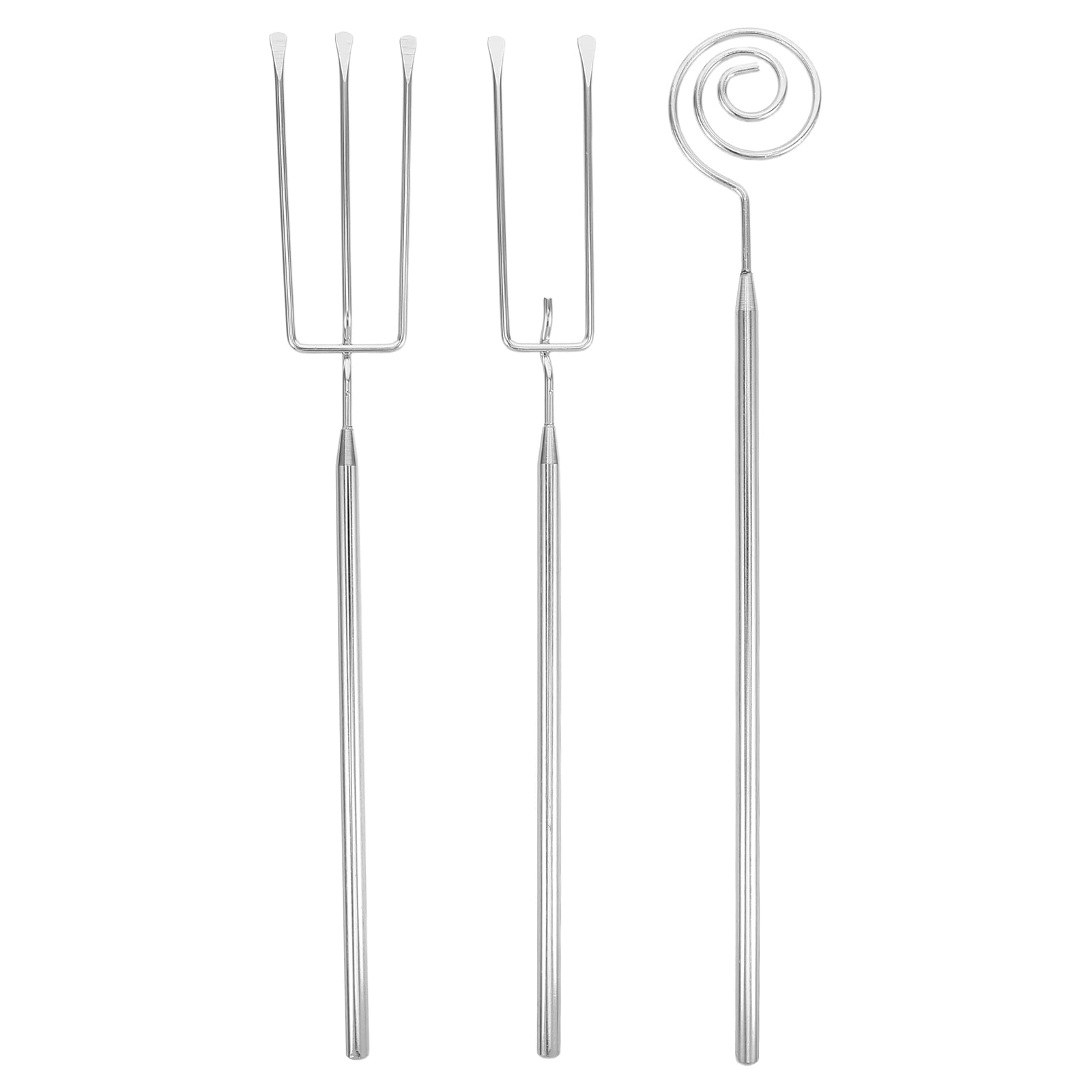 Hemobllo 3Pcs Stainless Steel Chocolate Fondue Fork Set Plated Silver ...