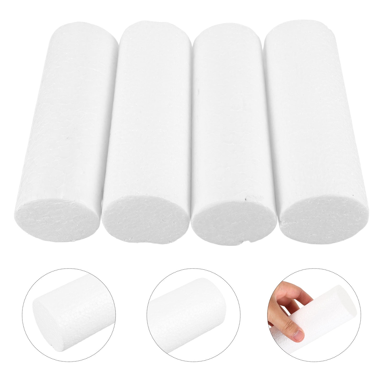 Hemobllo 4pcs Foam Craft DIY White Foam for Creative Projects and Early ...