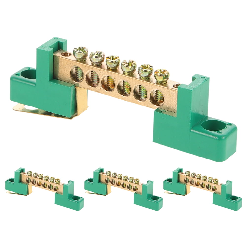 Hemobllo 4Pcs Green Brass Grounding Terminal p Screw Type Electrical ...