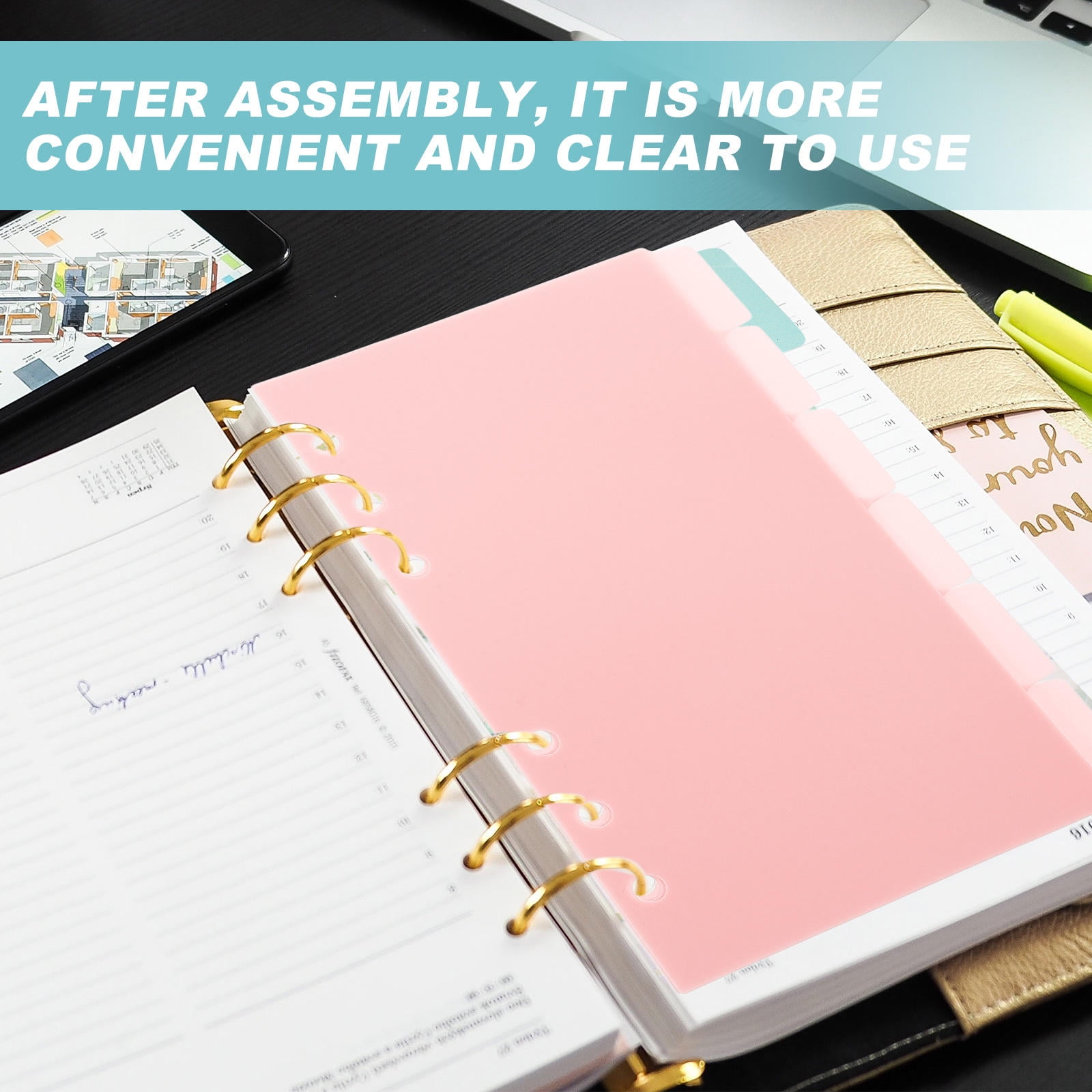 Hemobllo Aesthetic Notebook Binder Dividers, PP Material for Easy ...