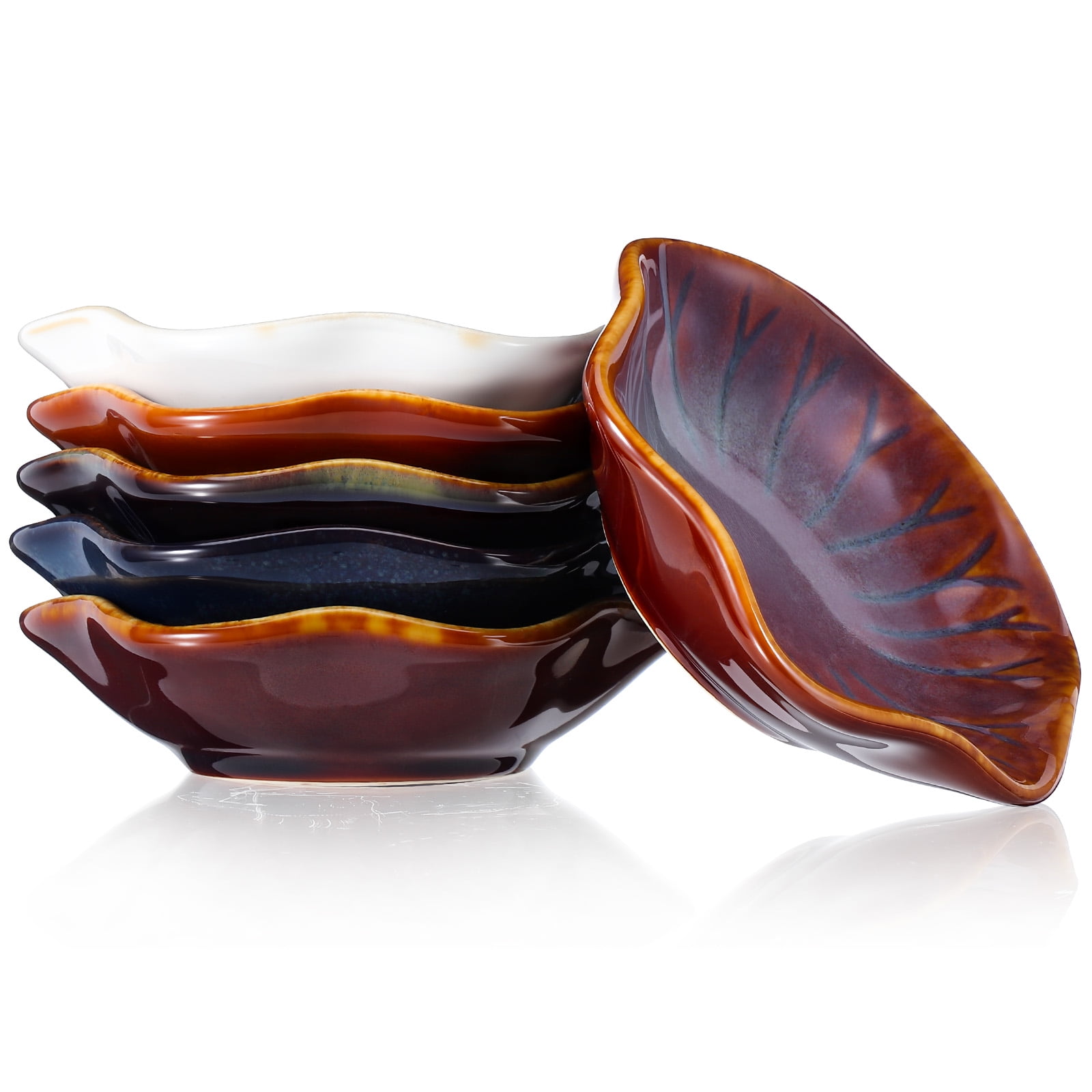 Hemobllo 6pcs Ceramic Dipping Bowls Tapas Dishes Small Dip Bowls For ...