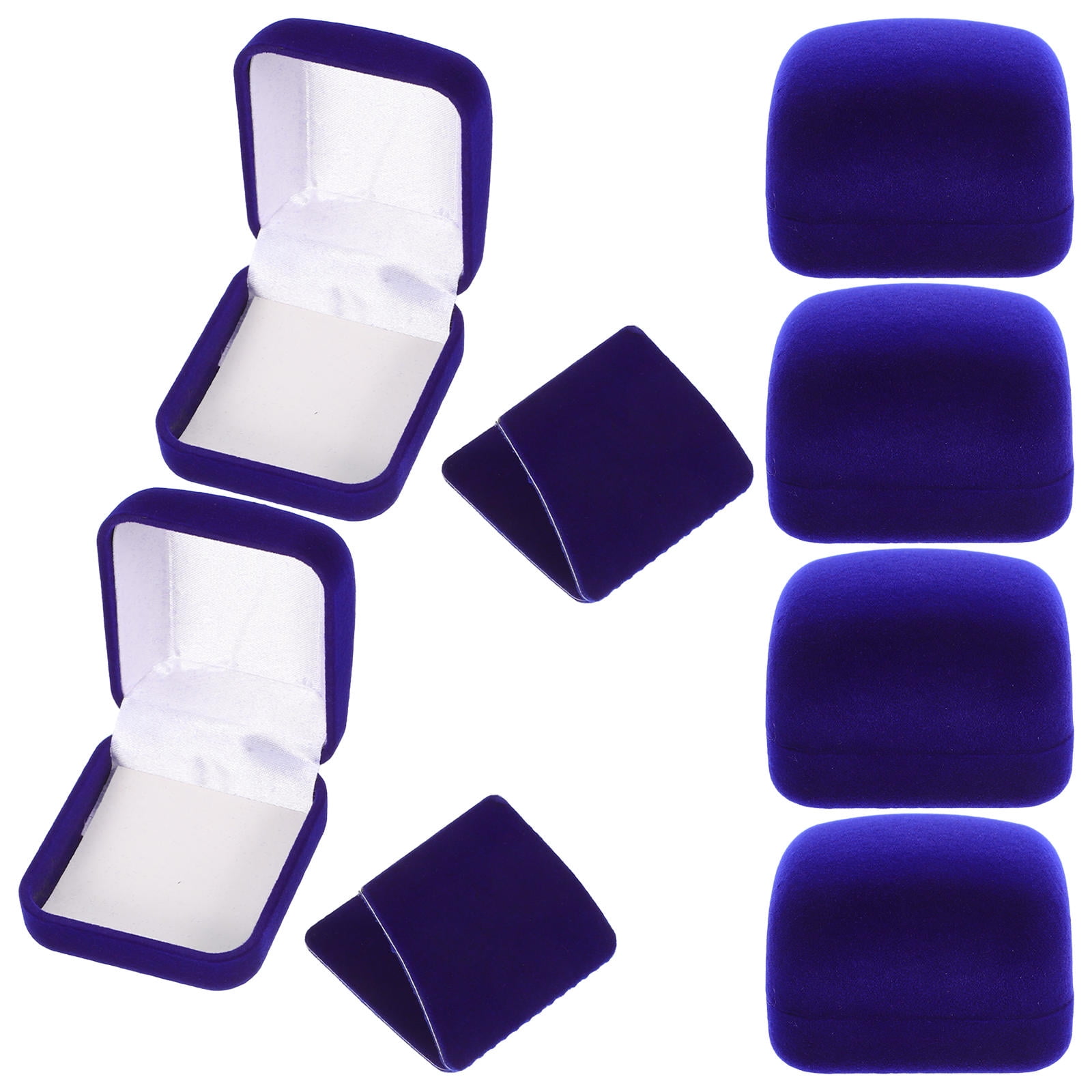 Hemobllo 6pcs Coin Presentation Display Box Blue Badge Organizer Box ...