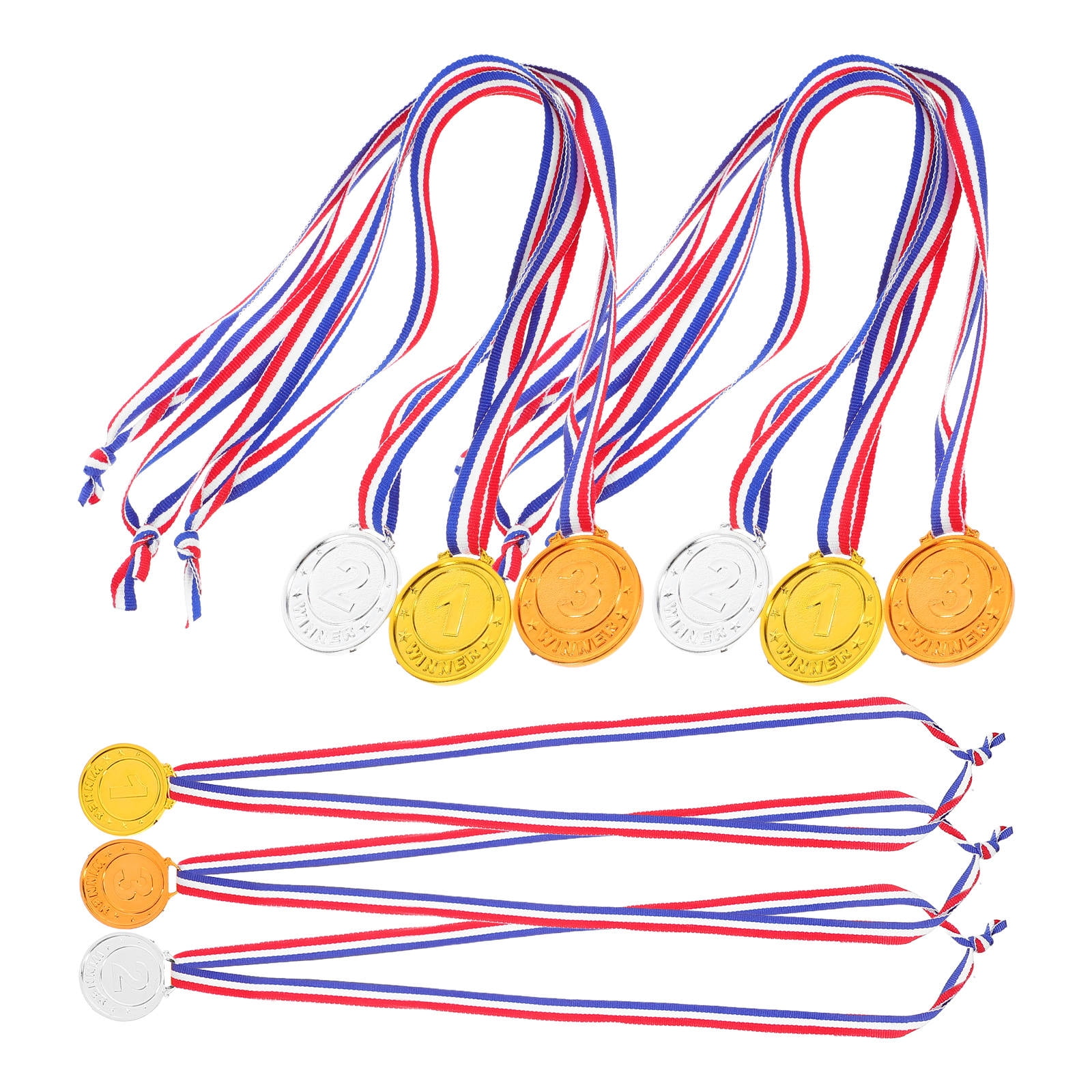 Hemobllo DIY Medals for Kids 9PCS Bronze Round Fun Medals for Behavior ...