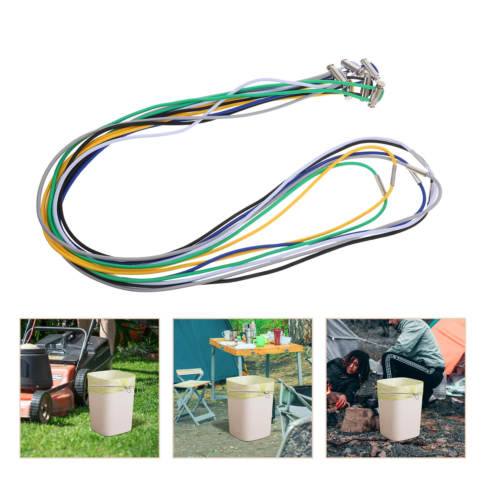 Hemobllo Adjustable Size Trash Can Bands 6Set in Assorted Colors for ...