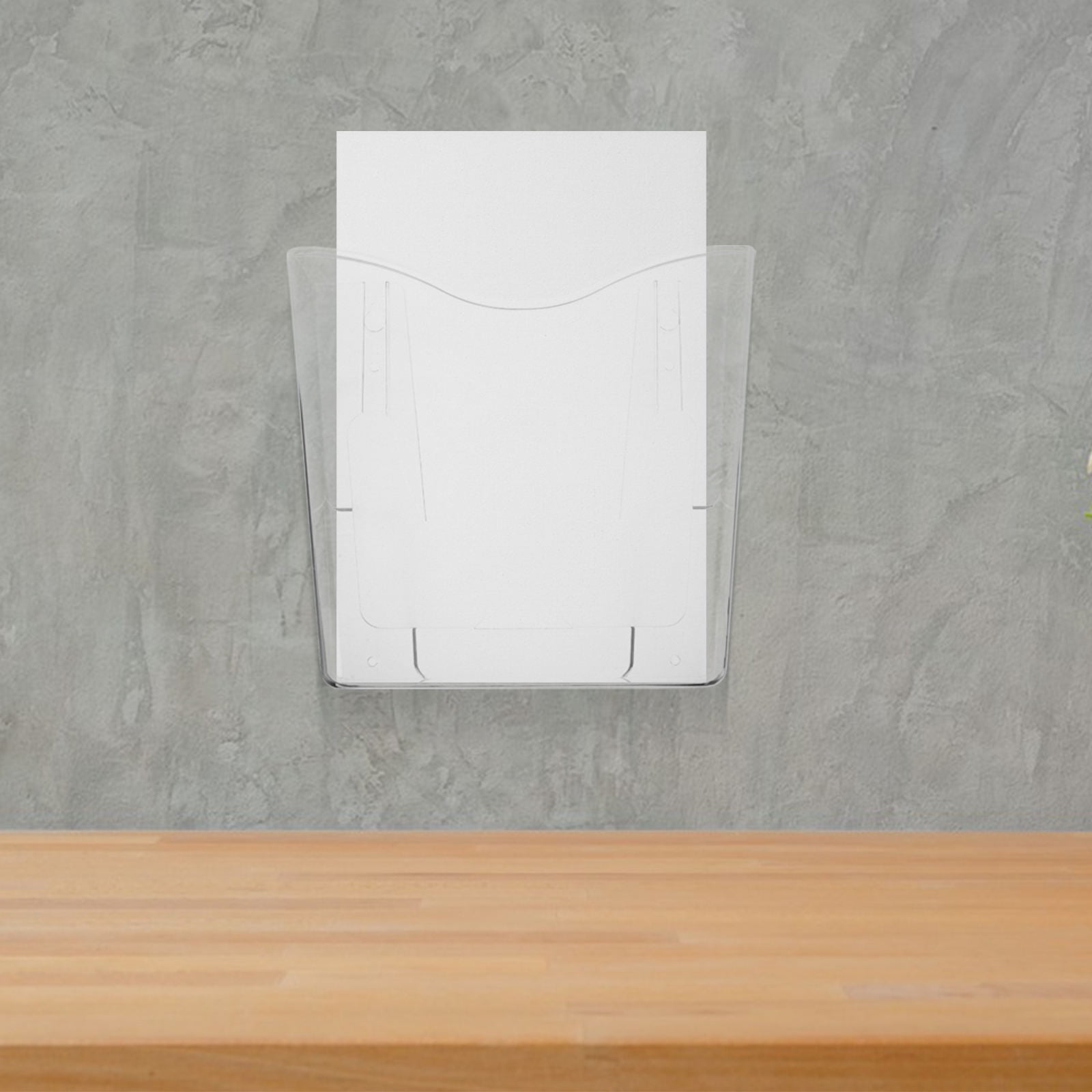 Hemobllo Clear Plastic Paper Holder Wall Sign Holder Acrylic Storage ...